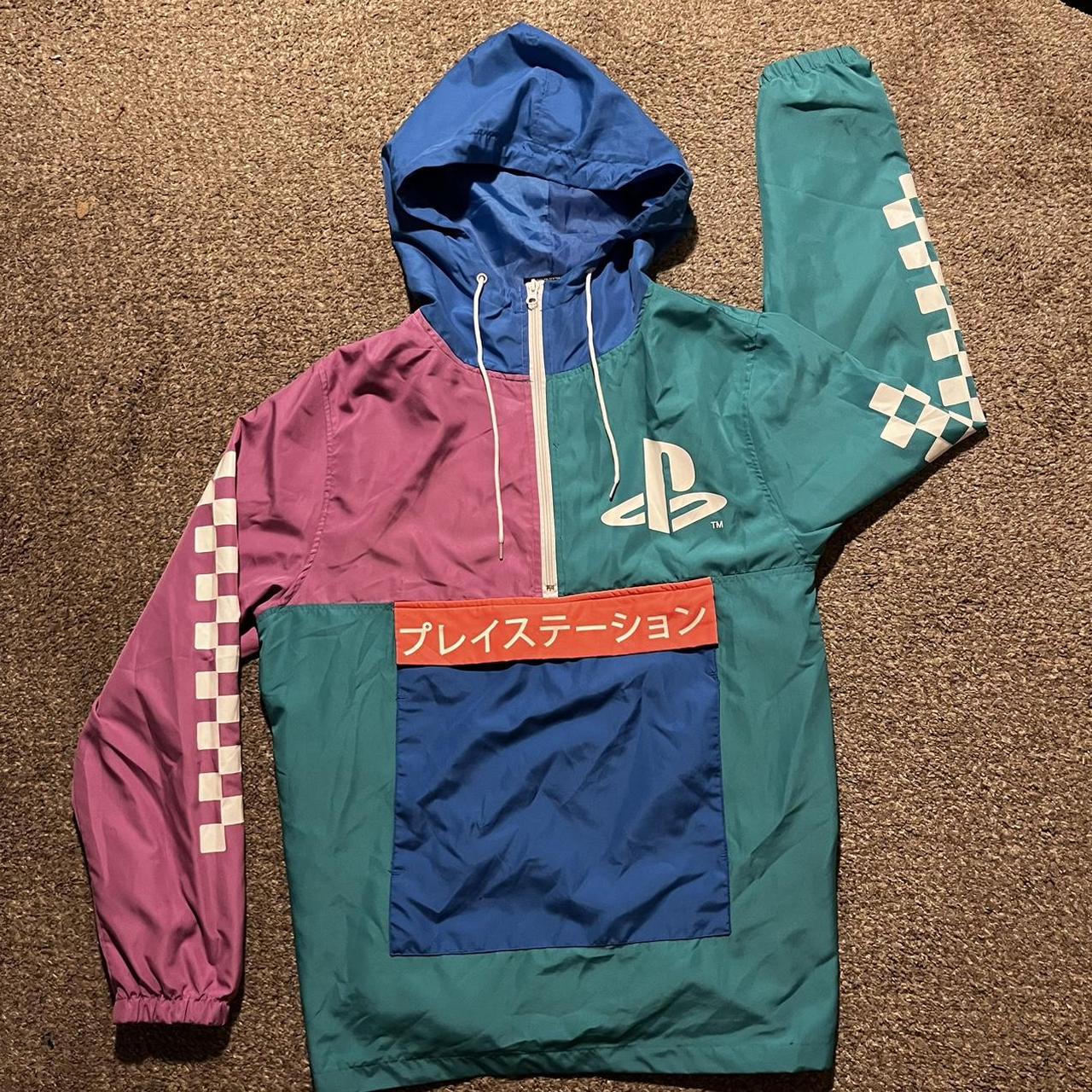 SONY Playstation Multicolored Windbreaker Size... - Depop
