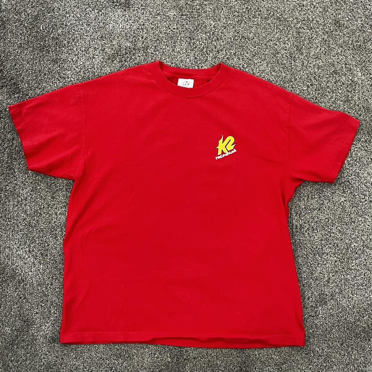 Vintage Red K2 Tee Men’s Size Large made in... | Depop