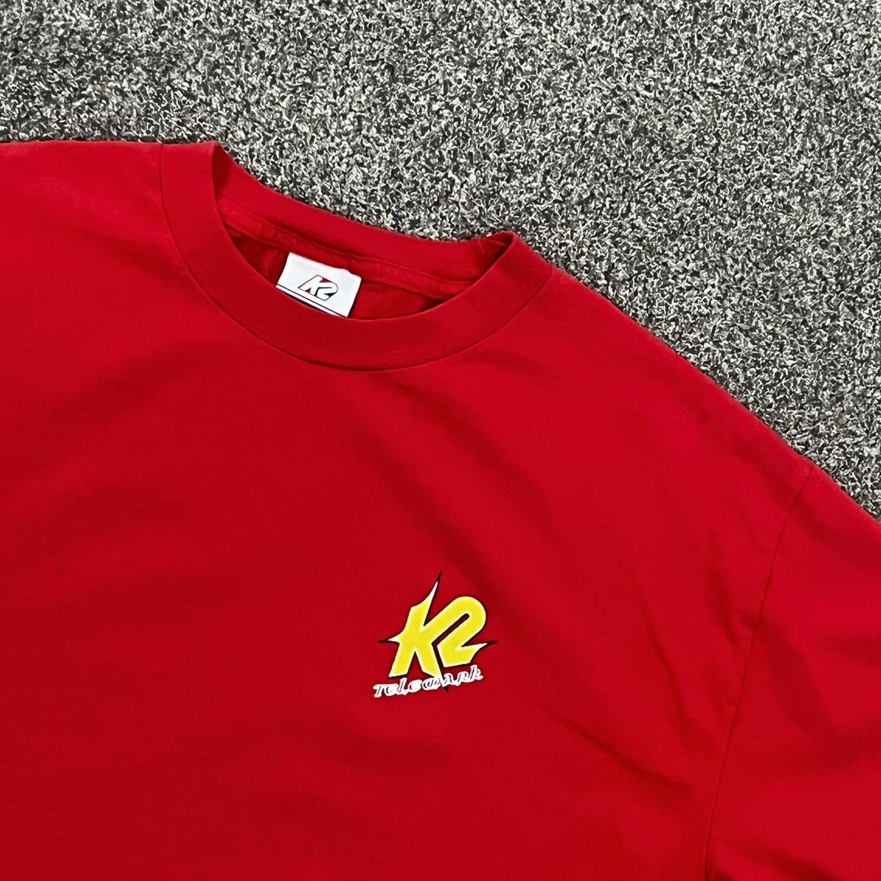 Vintage Red K2 Tee Men’s Size Large made in... | Depop
