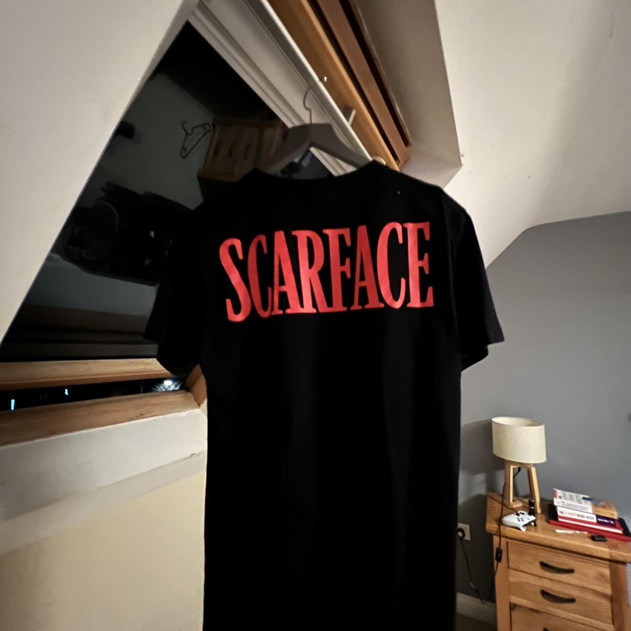 Mens scarface x trapstar t shirt Size small - Depop