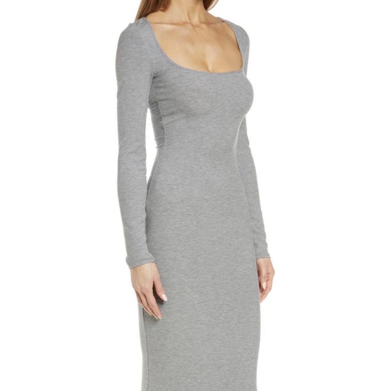 SKIMS Grey Long Sleeve XS Only worn twice... - Depop