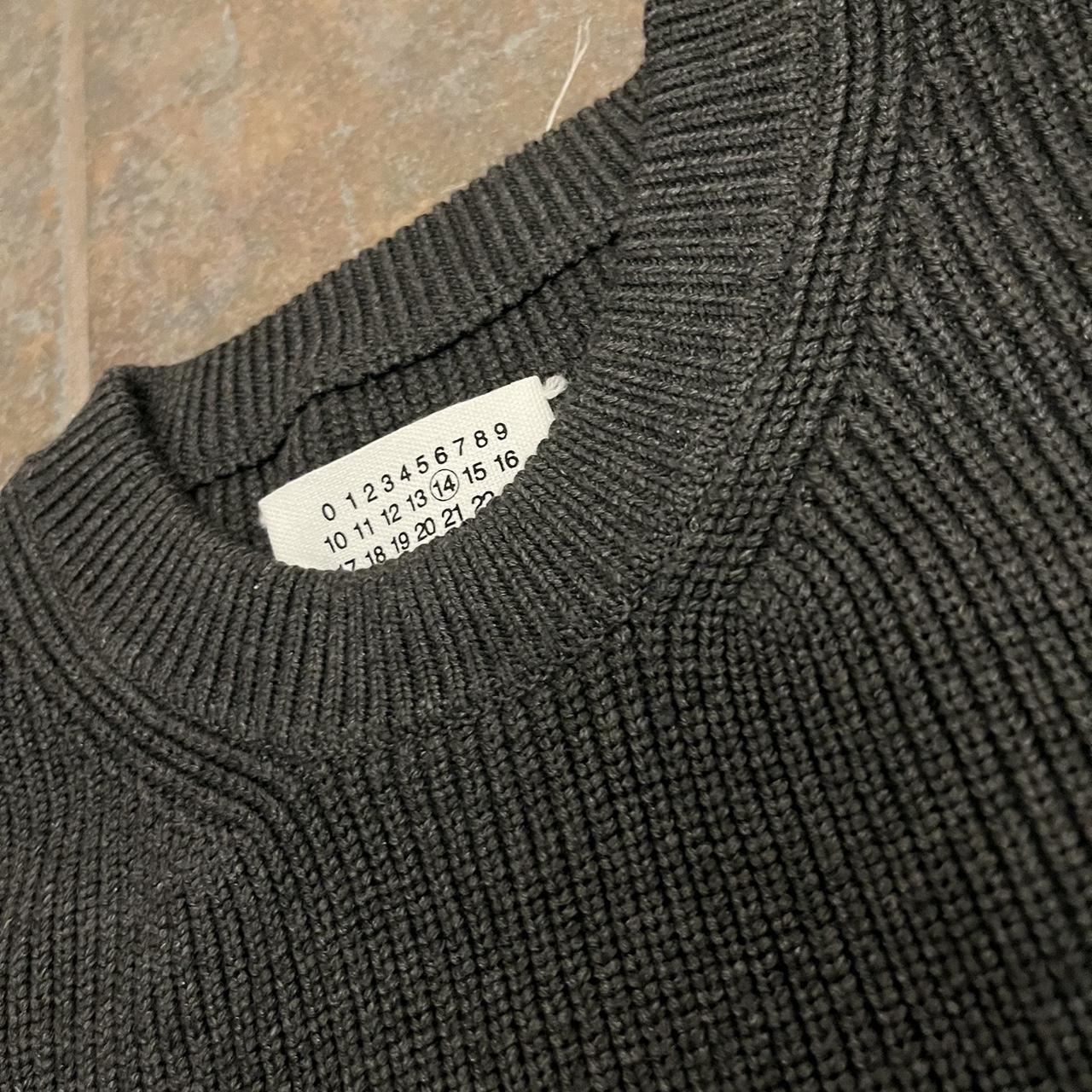 Maison Margiela Knit Sweater Dark Grey - Depop