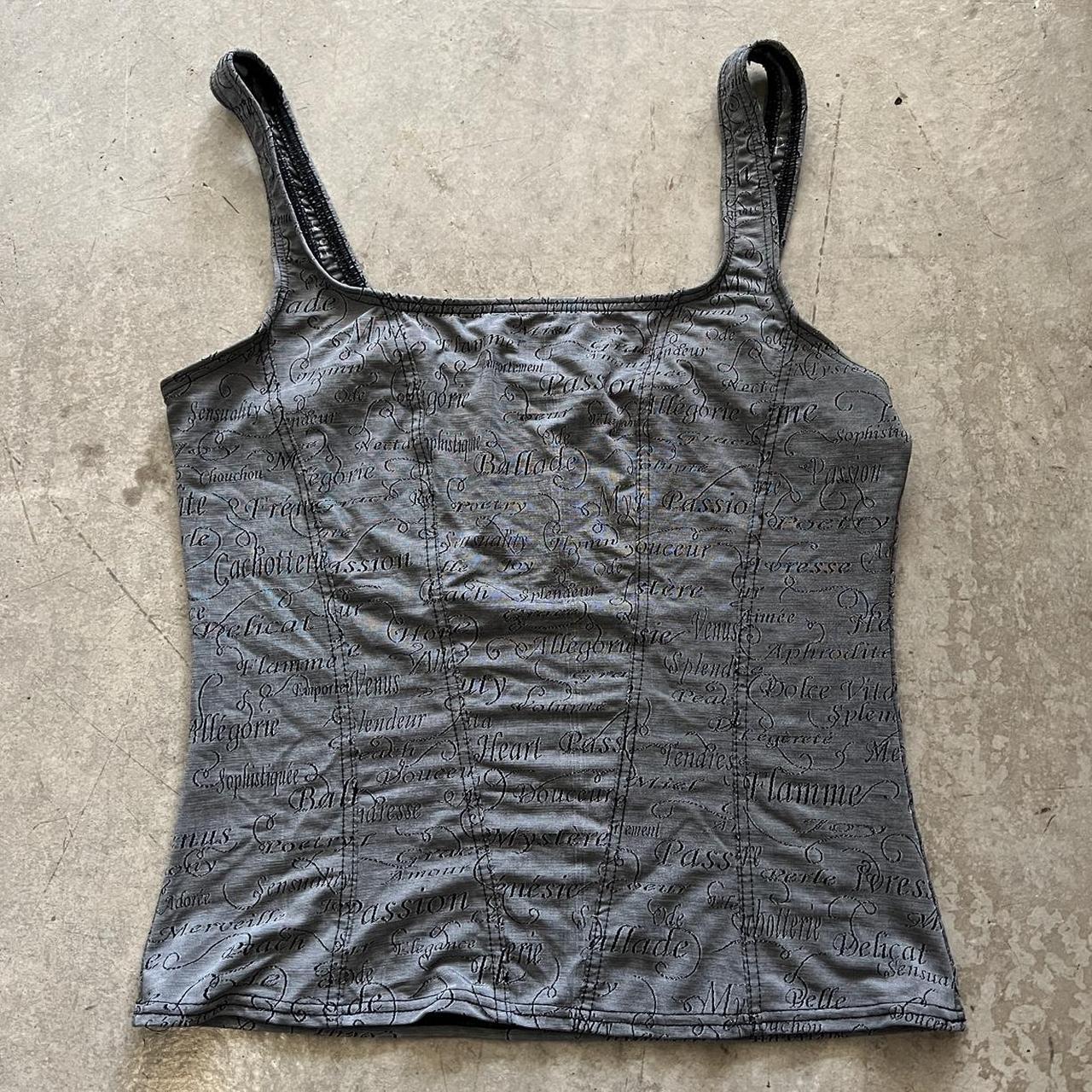 vintage arianne corset tank features gorg greyish... - Depop