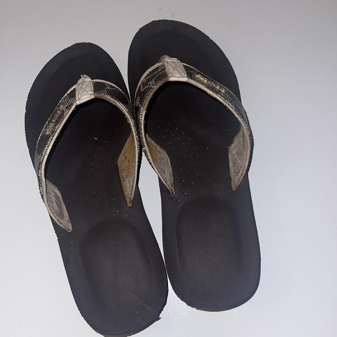 worn out vintage coach sandals - 8 years old... - Depop