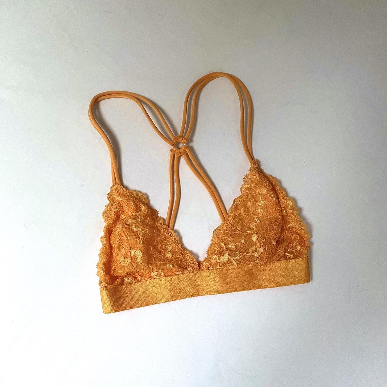 Topshop orange lace bra. Size 6. £8 + £3.50 P+P - Depop