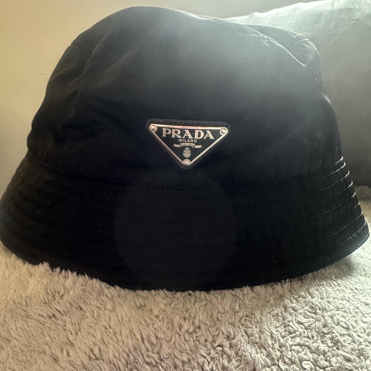 Prada bucket hat rarely worn, in a perfect condition | Depop