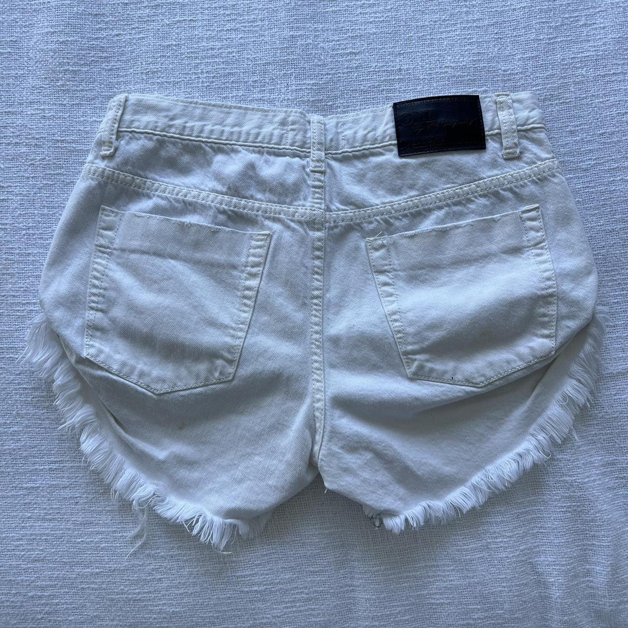 ONE TEASPOON WHITE BANDITS SHORT SIZE 23 - Depop
