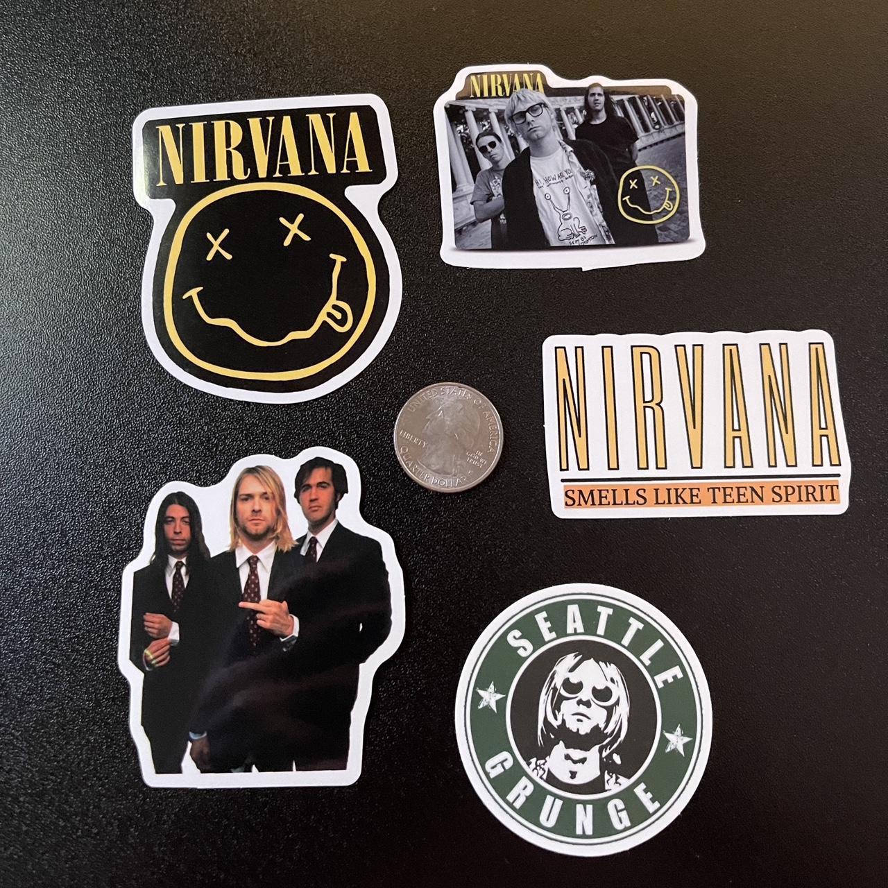 Nirvana Stickers Set of 5 All brand new. Coin is... - Depop