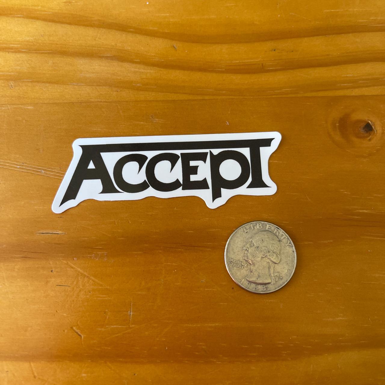 Accept Sticker Brand new. Coin is for size... - Depop