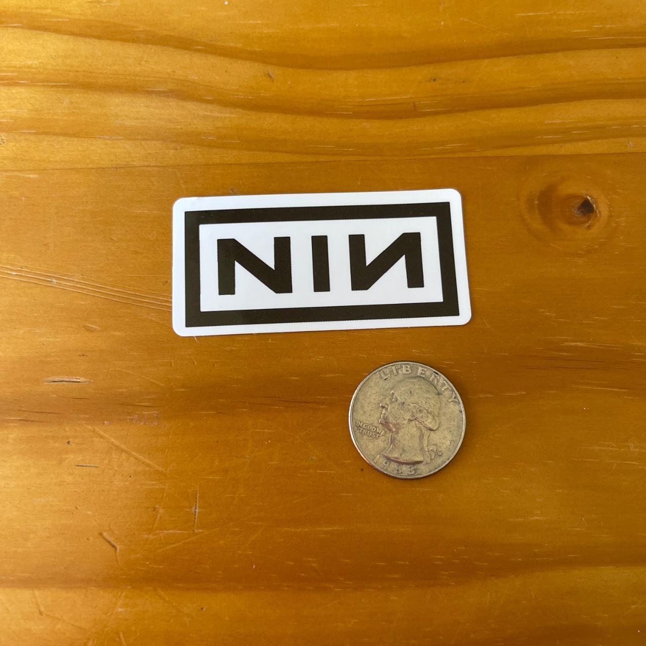 Nine Inch Nails Sticker Brand new. Coin is for size... - Depop