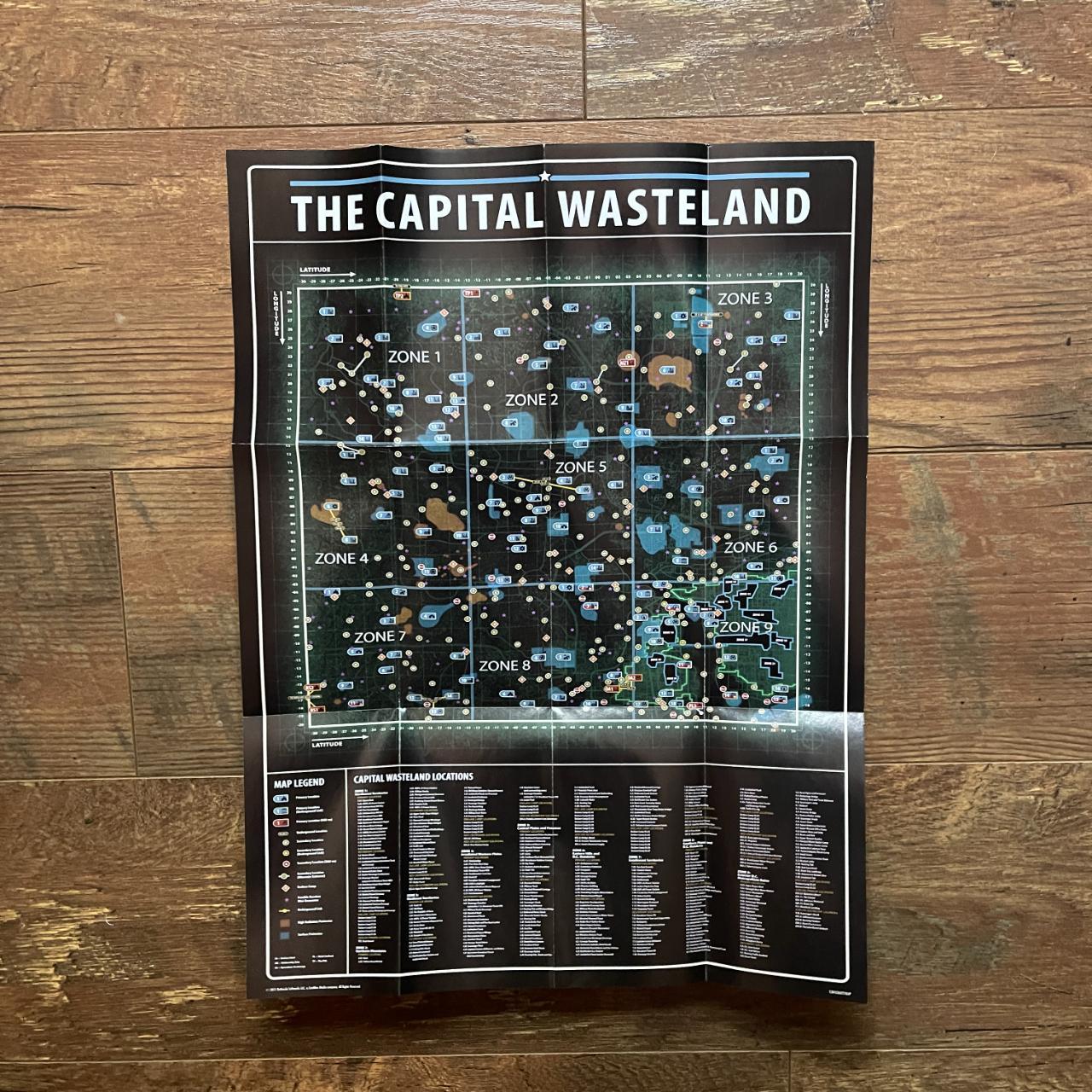 Fallout 3 Capital Wasteland Poster Map Original,... - Depop