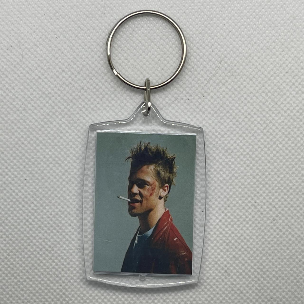 Fight Club Tyler Durden Brad Pitt Keychain (PLEASE... - Depop