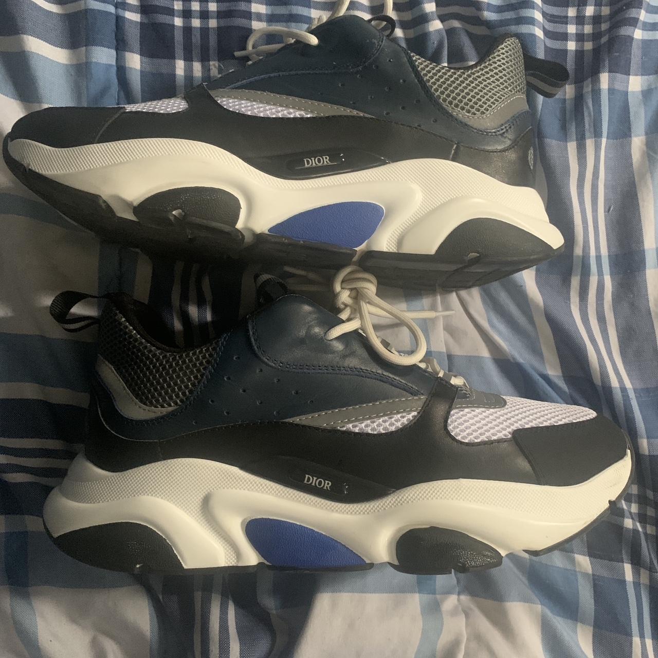 Authentic reflective Dior b22 white black blue and... | Depop