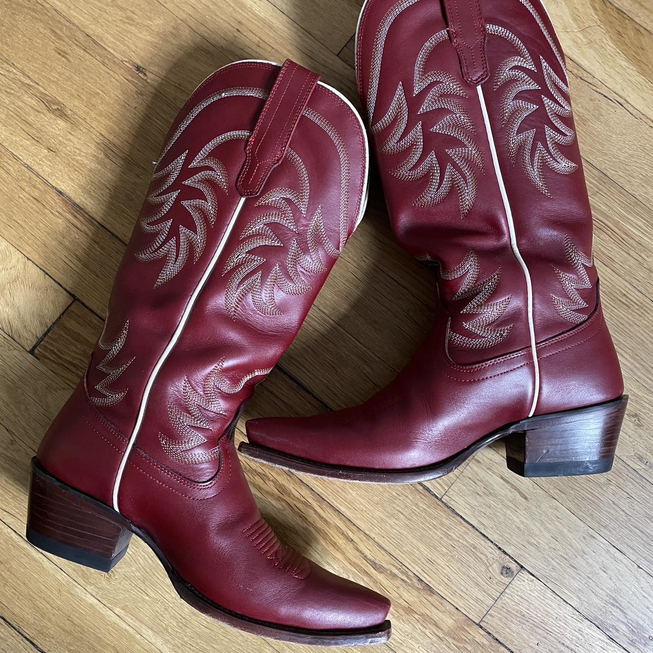Tecovas Annie Red Burgundy Cowboy Boots size... | Depop