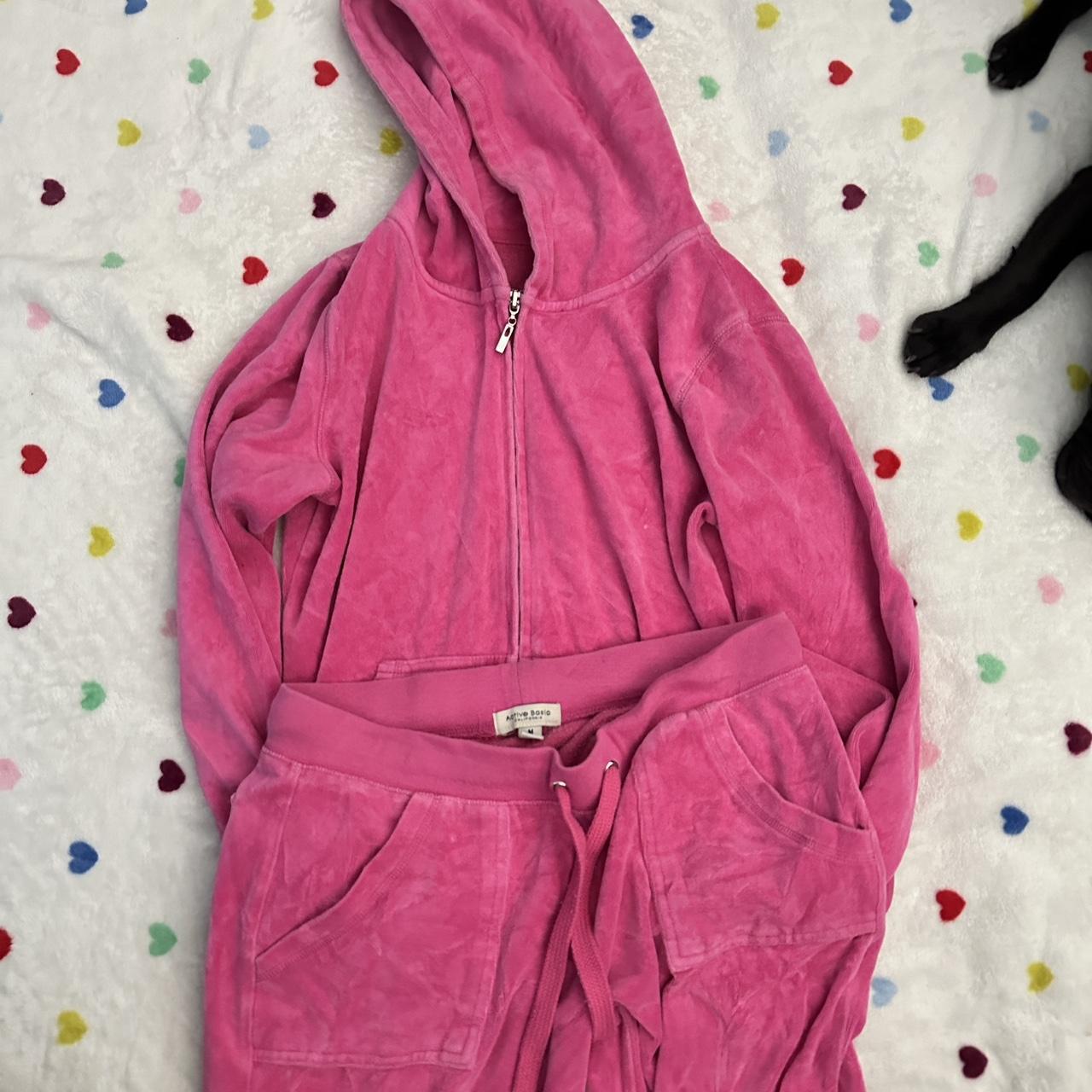 pink tracksuit 🎀 Size M has wear and tear as shown... - Depop