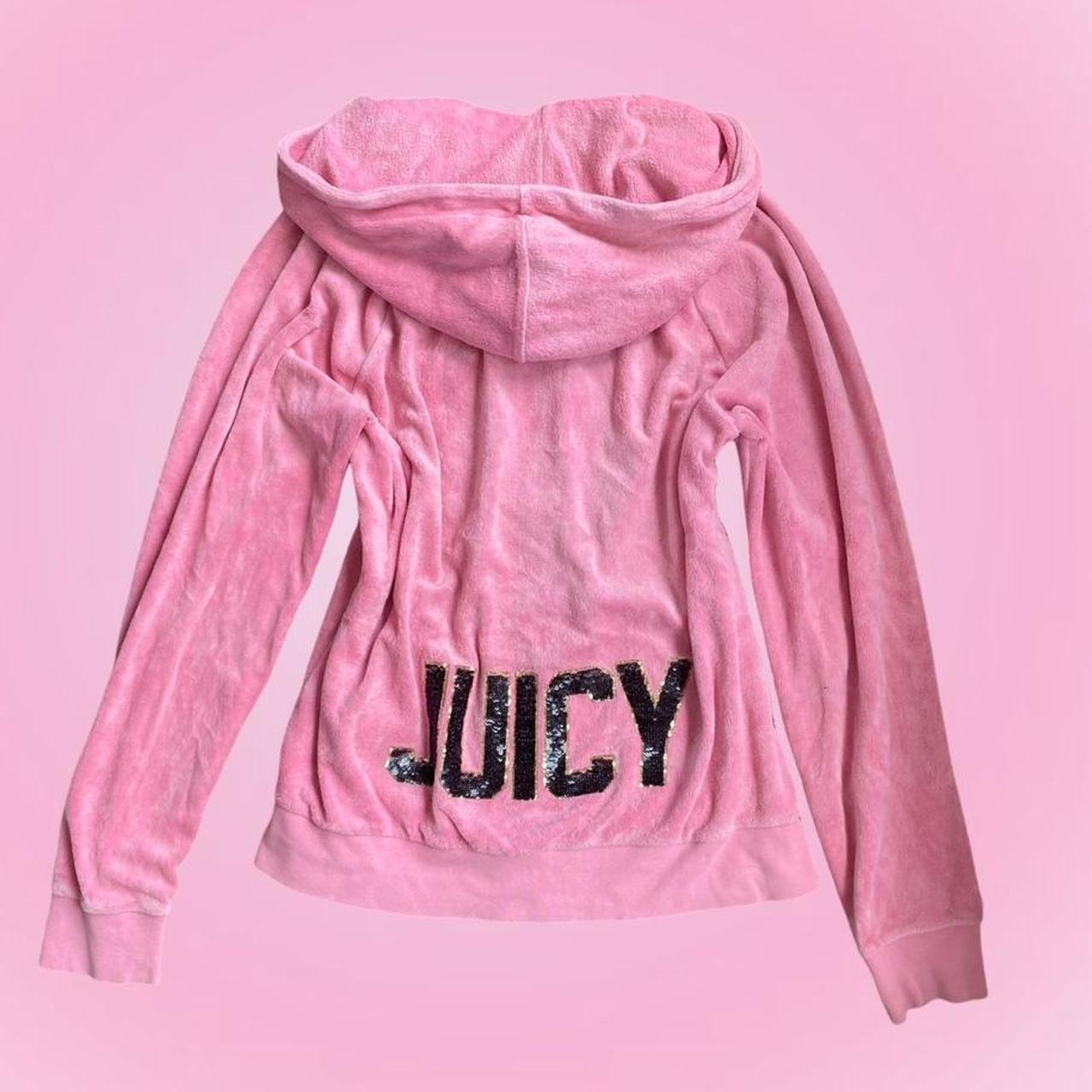 JUICY COUTURE pink velour jacket -some wear on the... - Depop