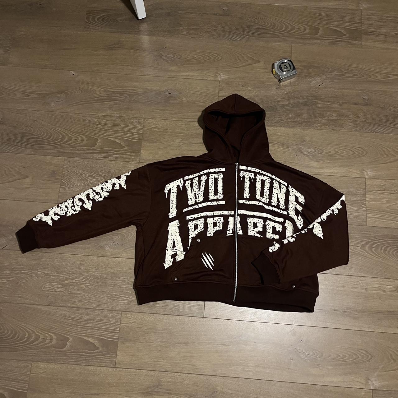 BROWN Two Tone Saint zipup Brand new never worn 100... | Depop