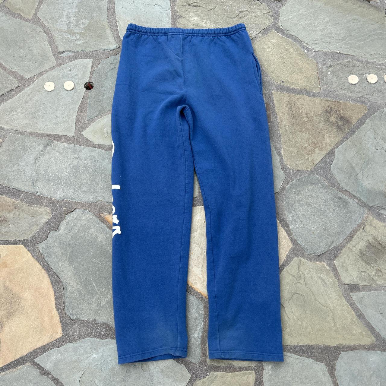 vintage y2k dodgers uncuffed baggy sweats says small... - Depop