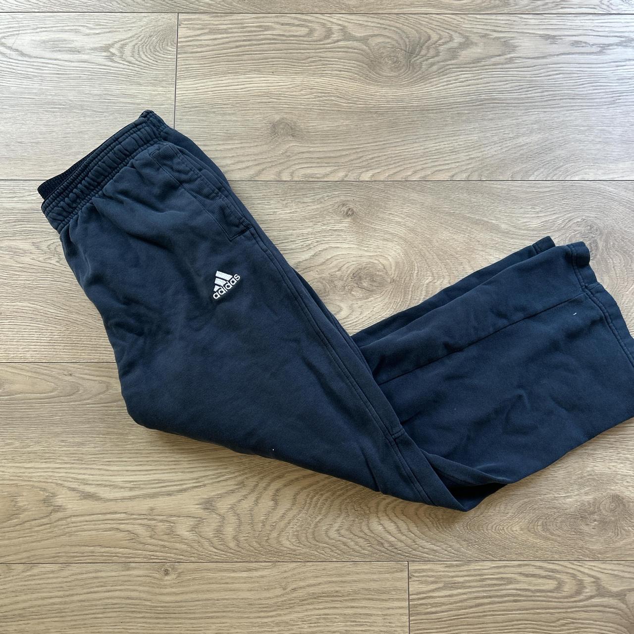 baggy vintage y2k adidas uncuffed sweats size... - Depop