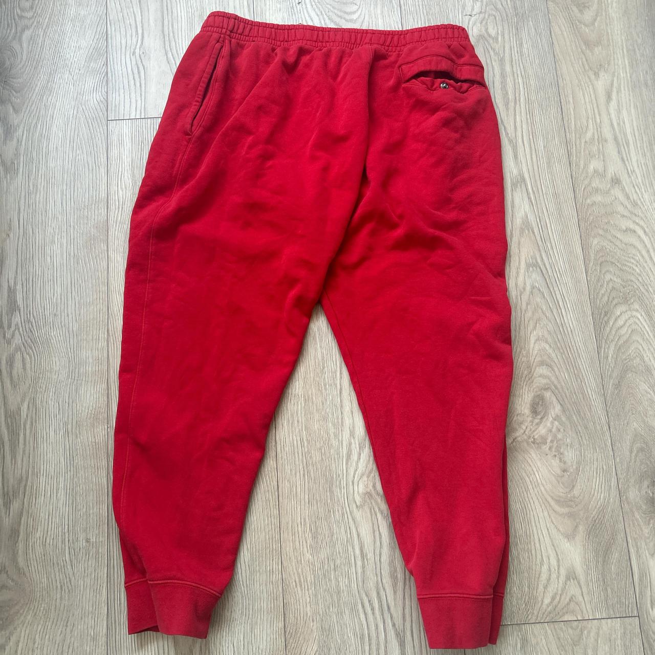 y2k vintage nike red sweats no flaws size... - Depop