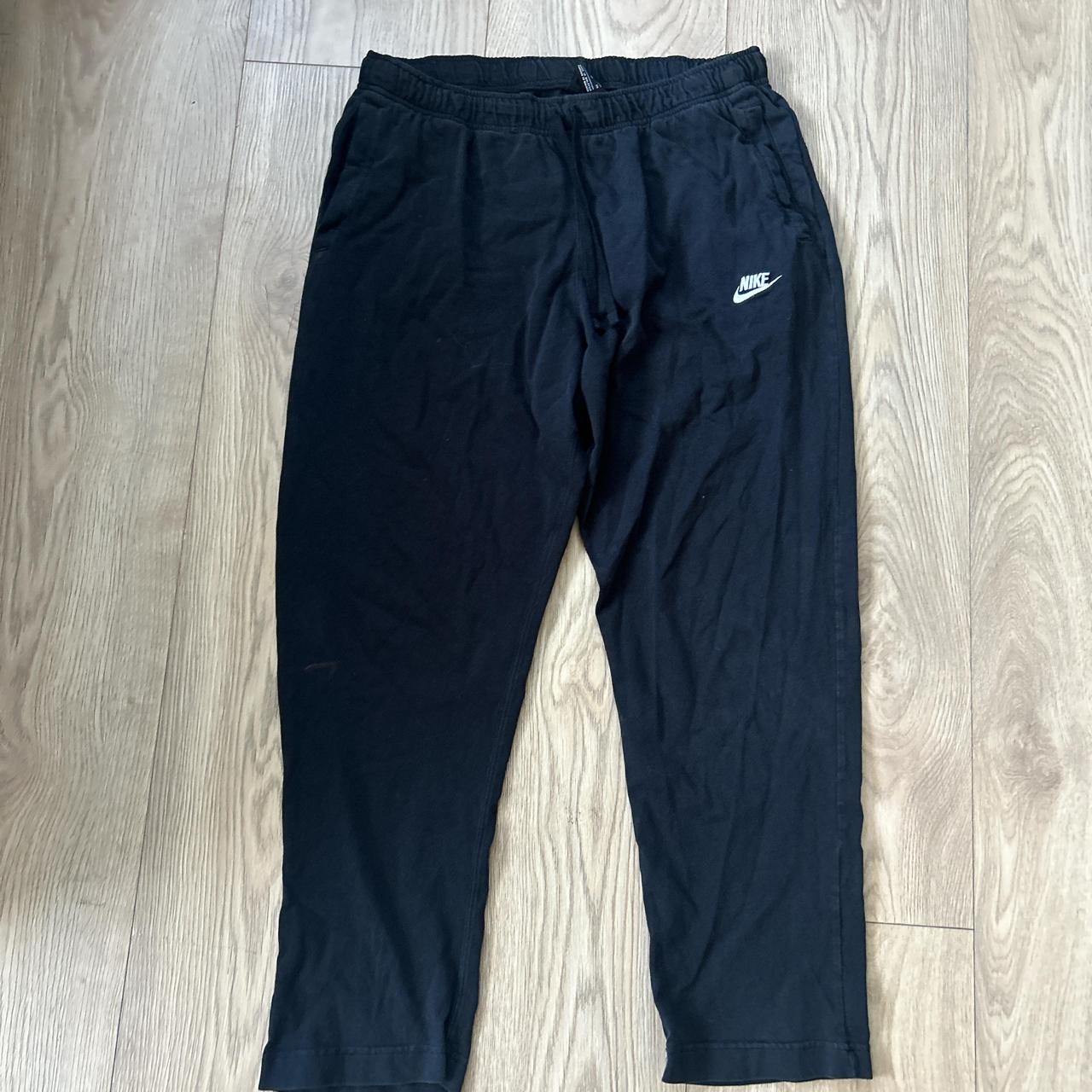vintage y2k uncuffed black nike sweats size xl could... - Depop