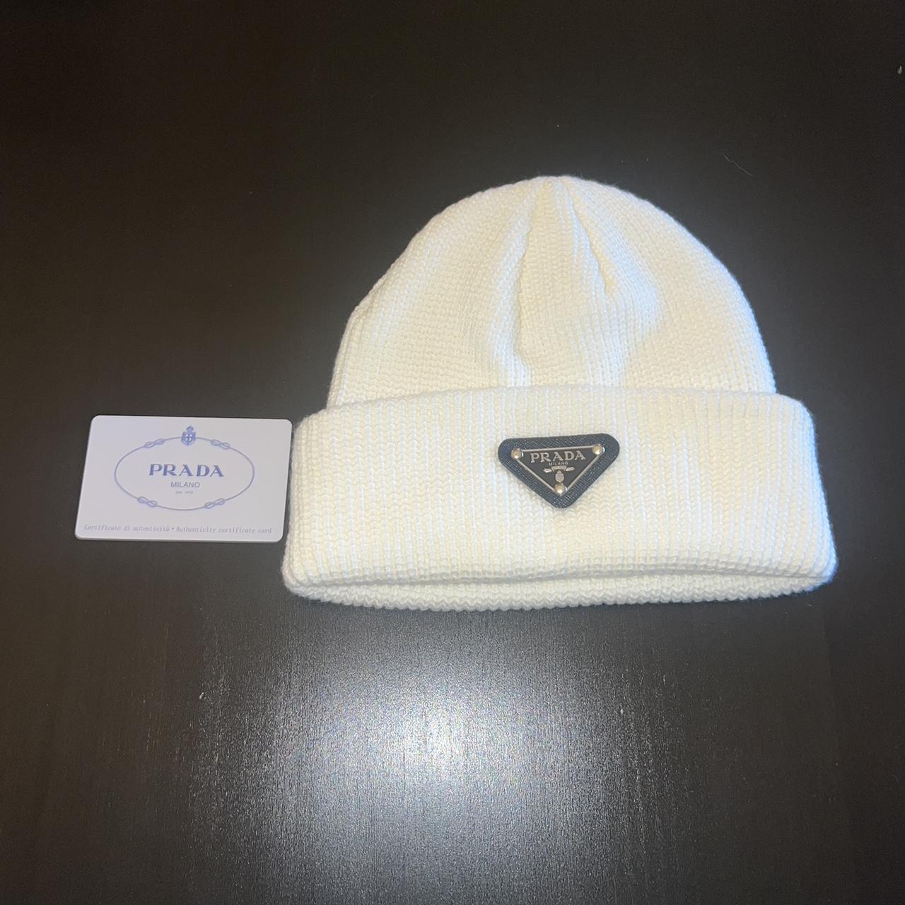 Wool and cashmere Prada beanie - Depop