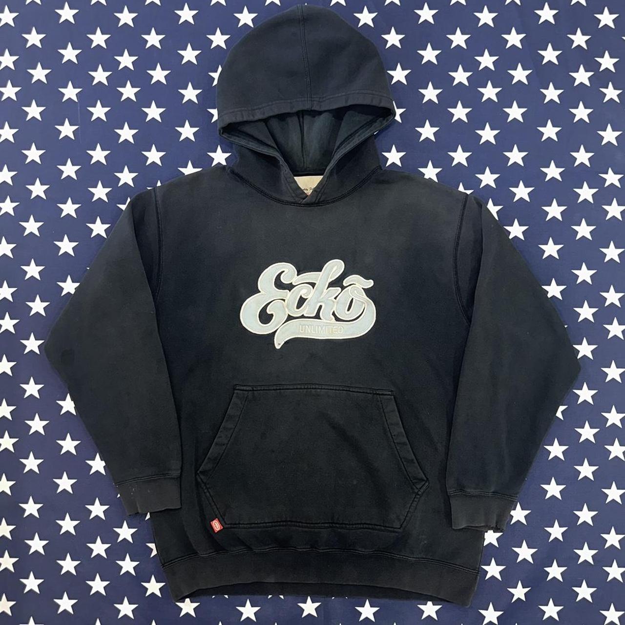 Vintage Faded Ecko Unltd Logo Hoodie -size... - Depop
