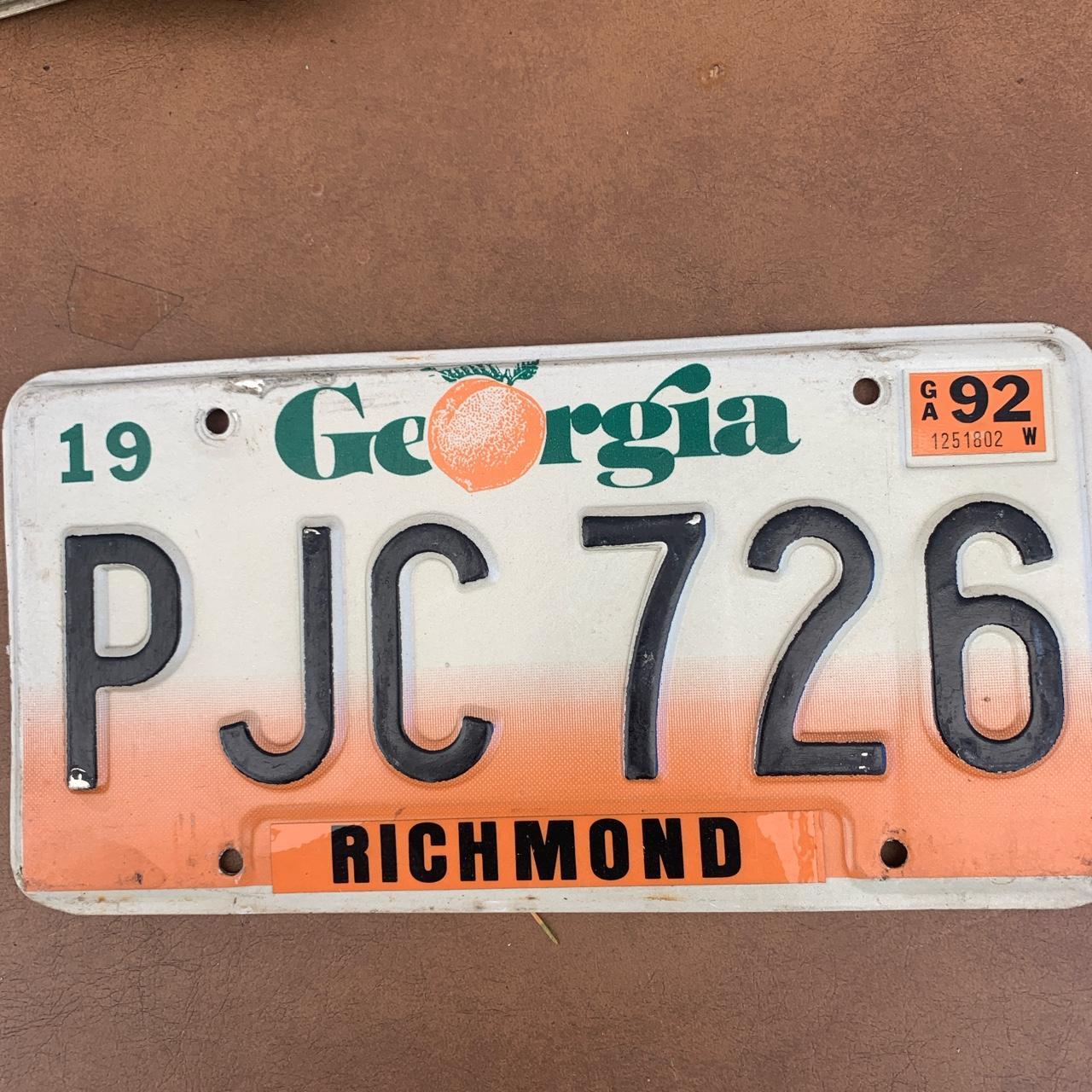 1992 collectible Georgia license plate 726 You... - Depop