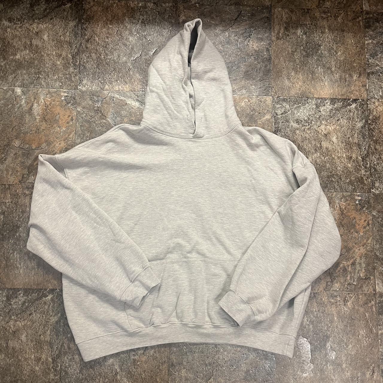 oversized grey everyday hoodie from mnml (goes for... - Depop
