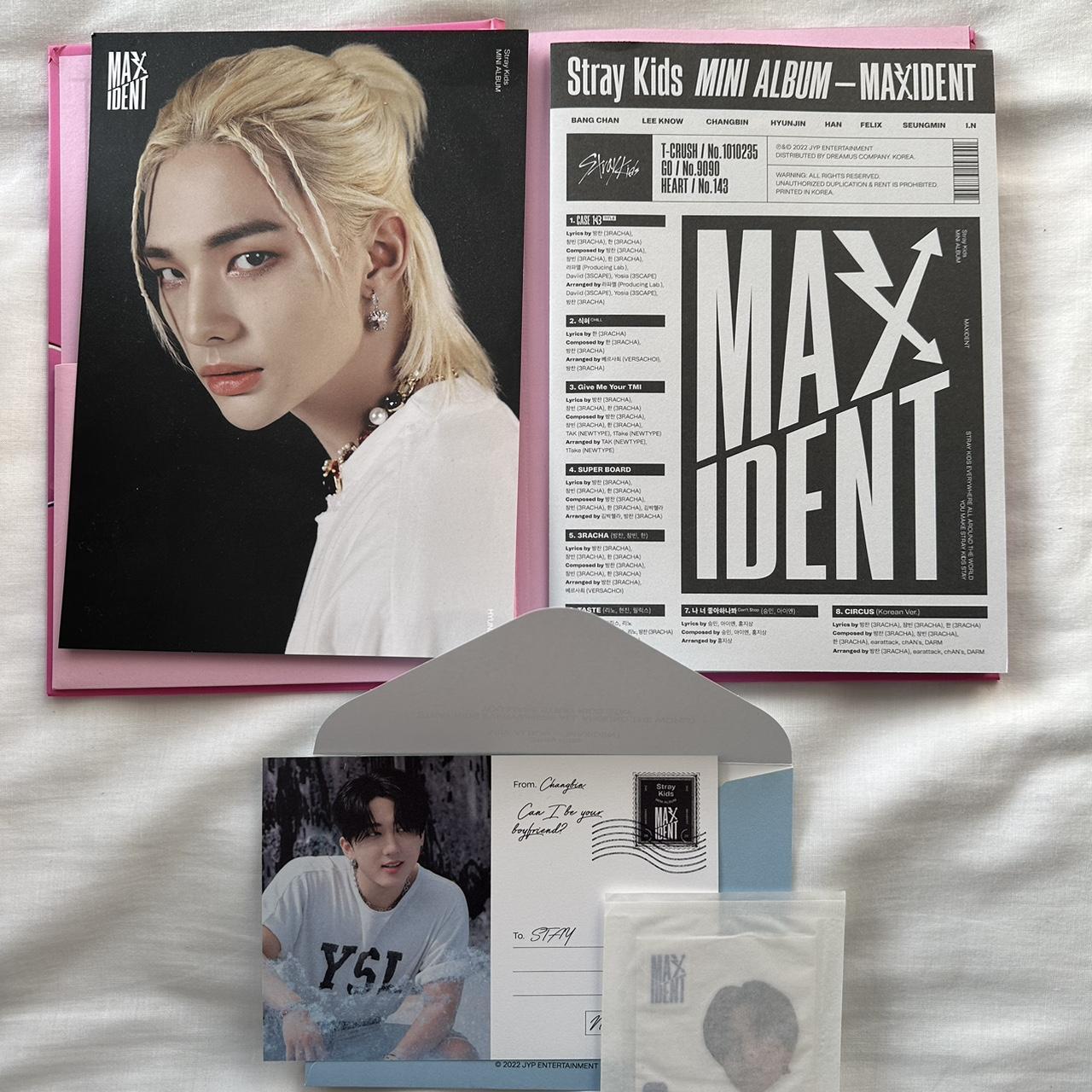 stray kids maxident album inclusions pictured.... - Depop