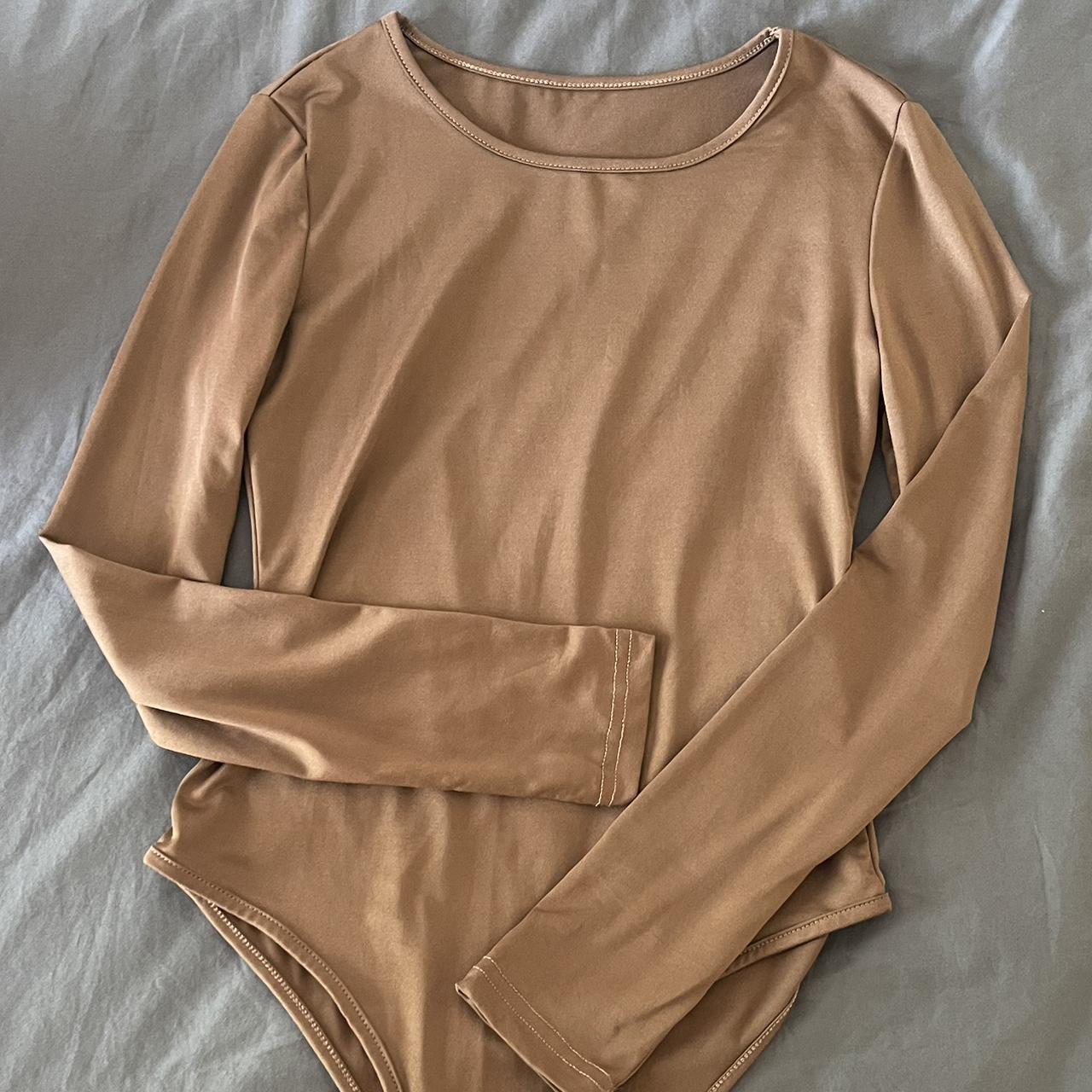 Shien brown body suit (skims dupe) 🤍Lighting is off... - Depop