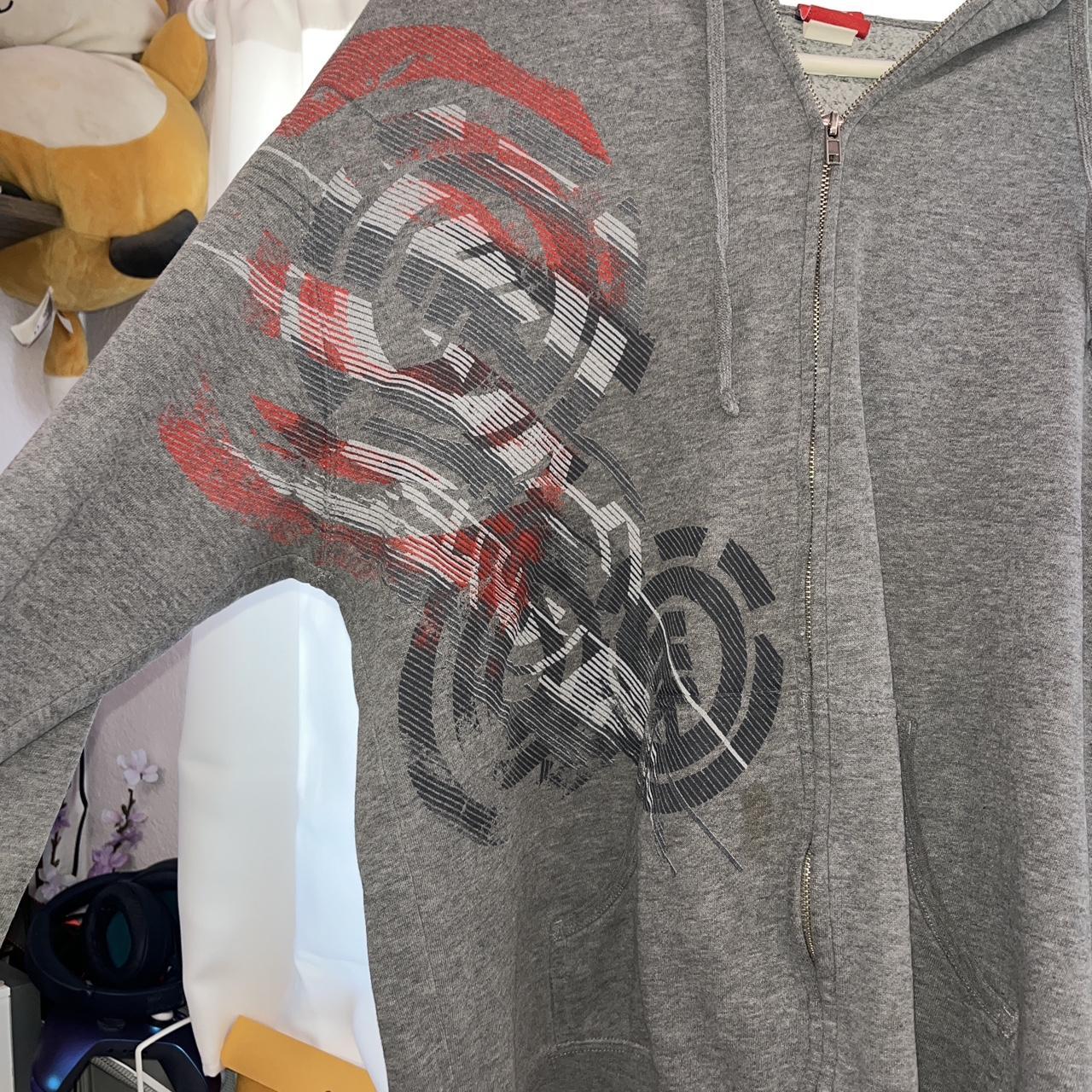 Dark grey Element skateboard zip-up with cool logo... - Depop