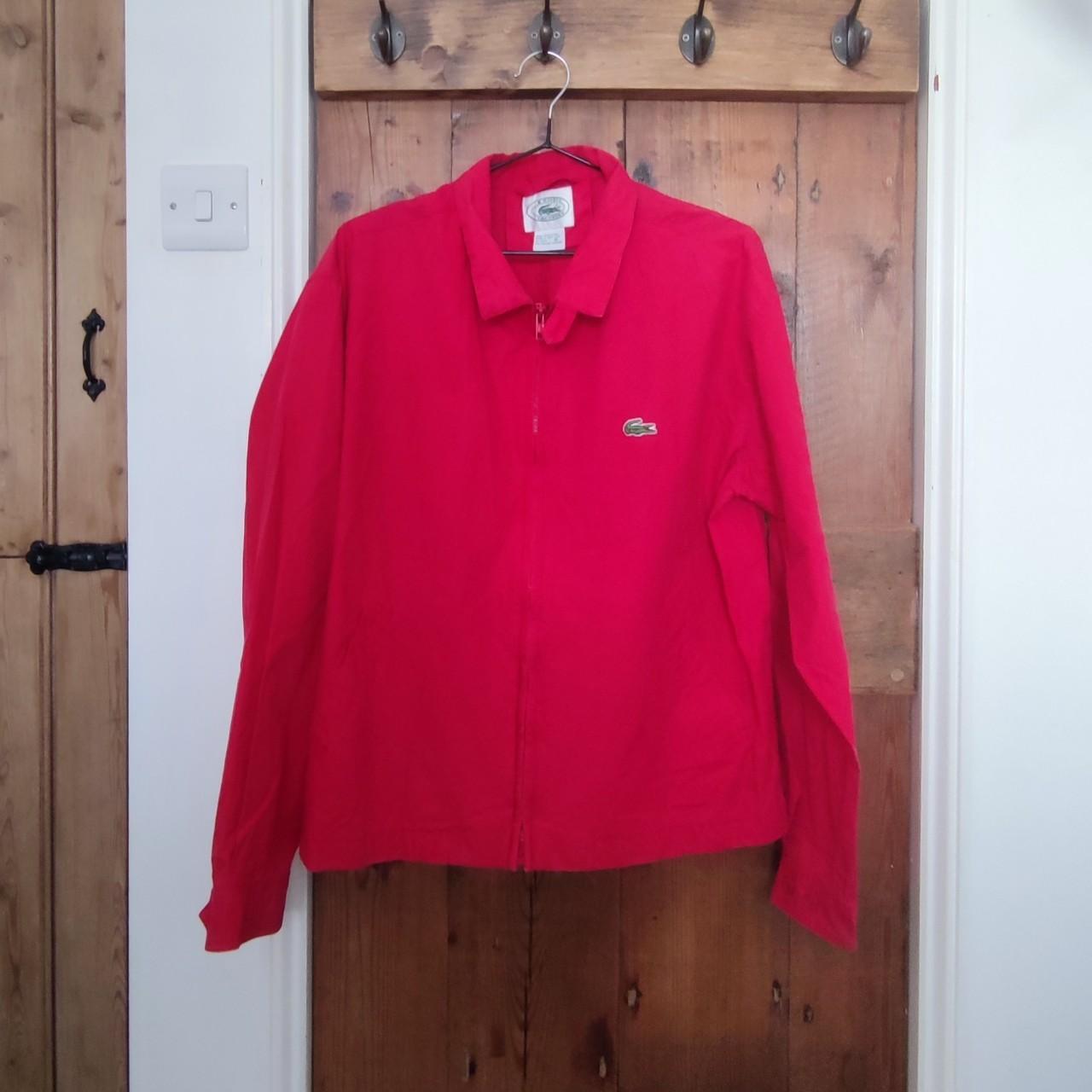 Lacoste Red Harrington Jacket Size - M #Lacoste... - Depop