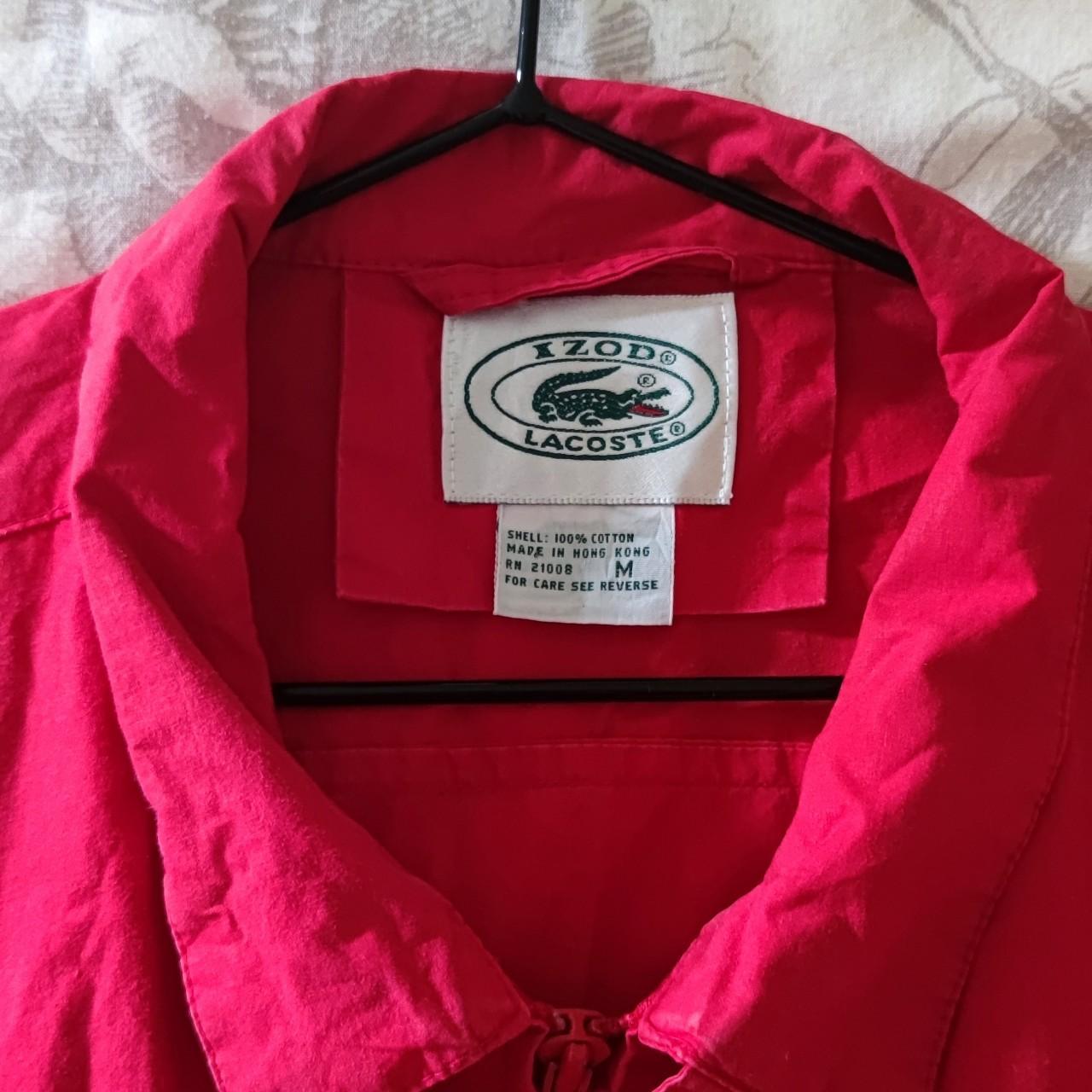 Lacoste Red Harrington Jacket Size - M #Lacoste... - Depop