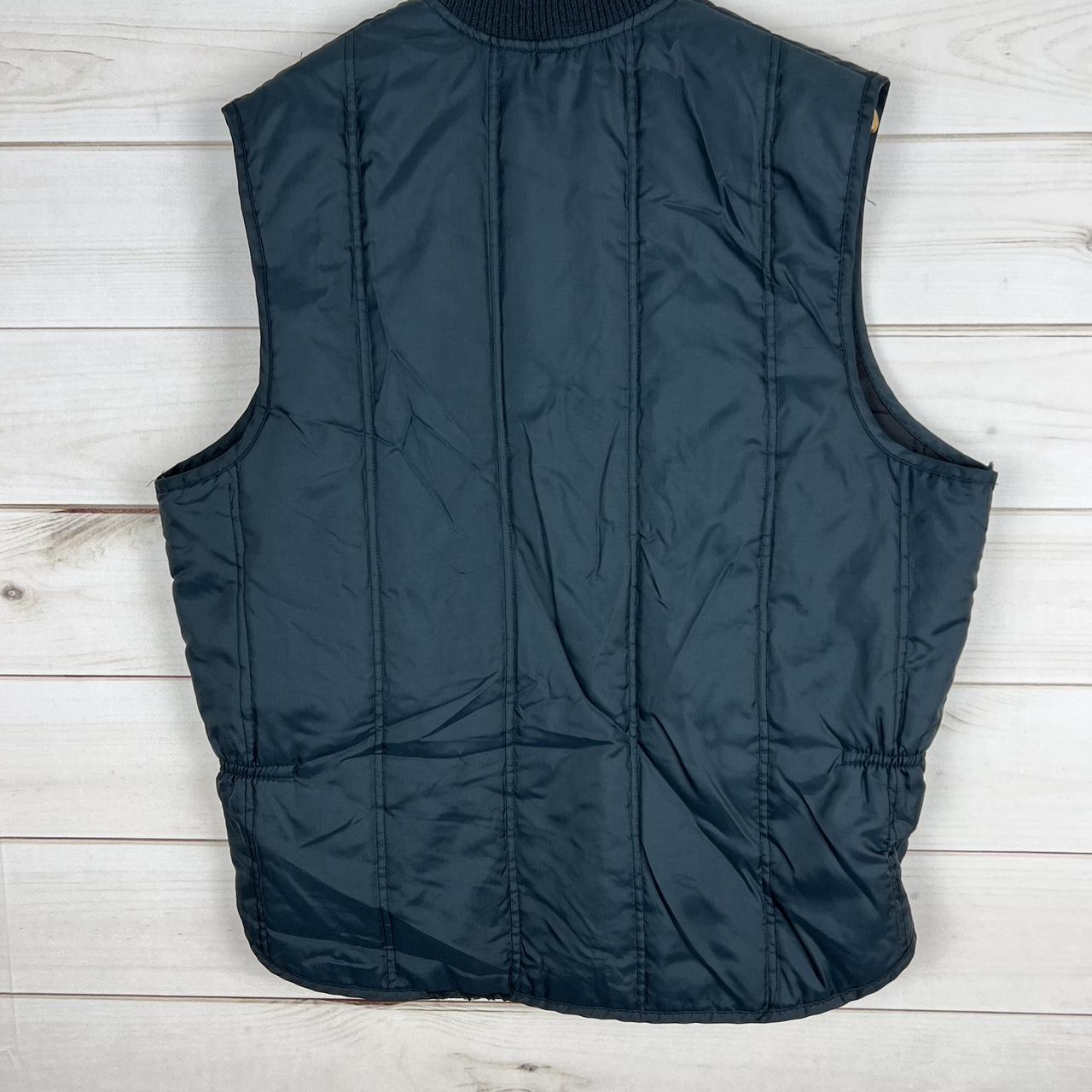 Vintage Post Office Puffer Vest Jacket. Full zip... - Depop