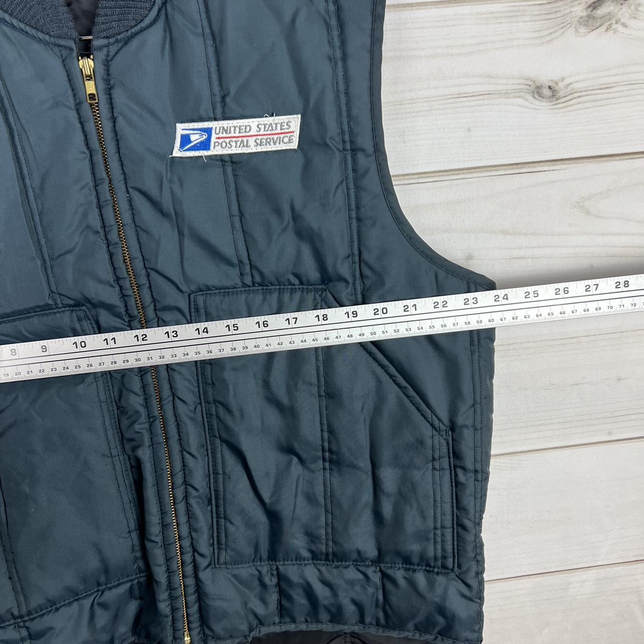 Vintage Post Office Puffer Vest Jacket. Full zip... - Depop