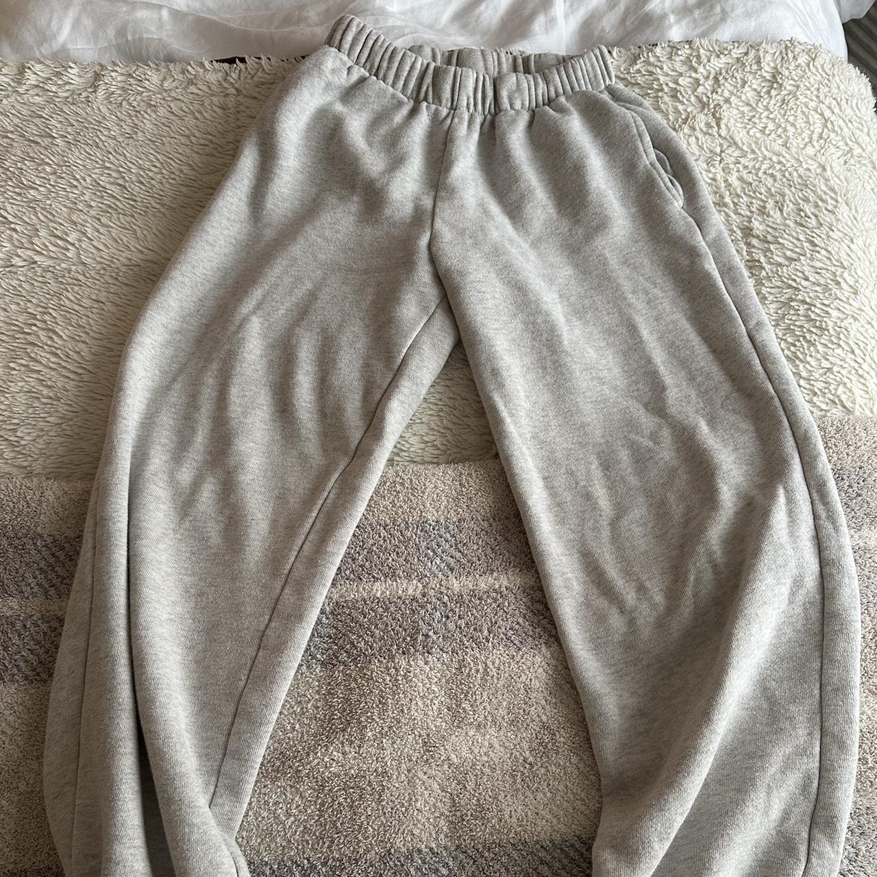 Light grey brandy sweats, on the shorter side so... - Depop