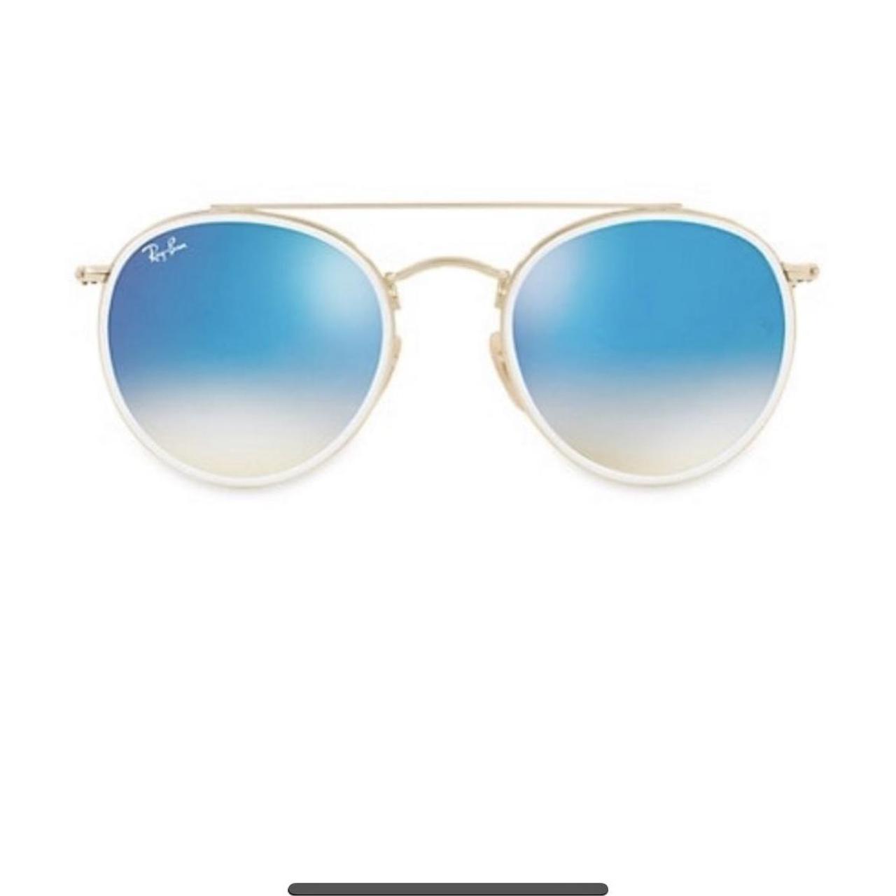 Custom Ray Bans Round double bridge sunglasses... - Depop