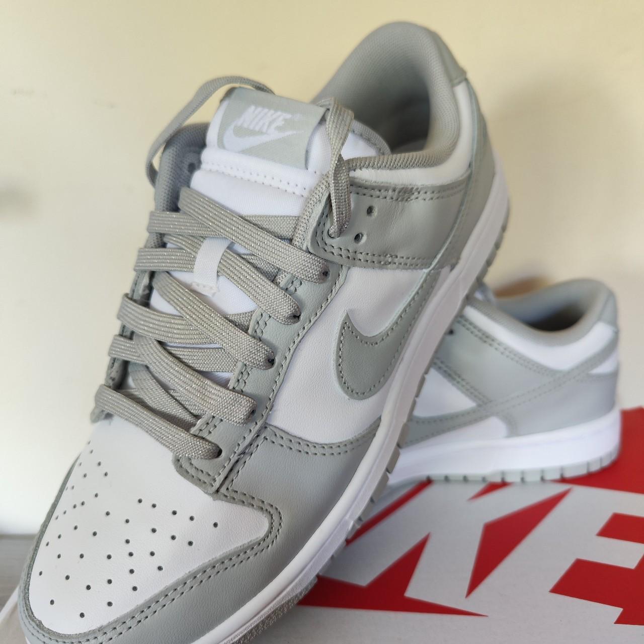 Nike Dunk Low Panda trainers in grey and white... | Depop