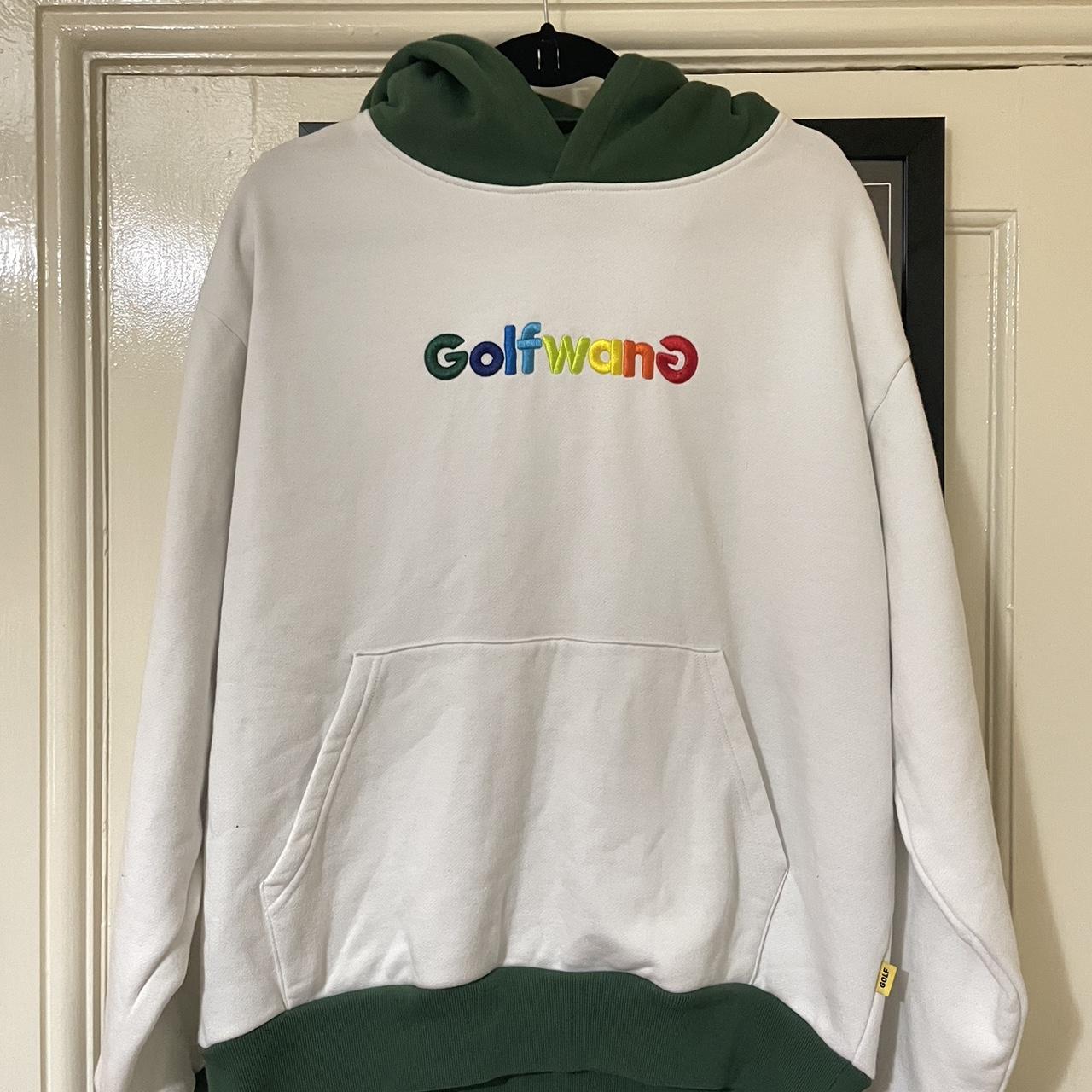 EMBROIDERED HAPPY LOGO HOODIE by GOLF WANG -... - Depop