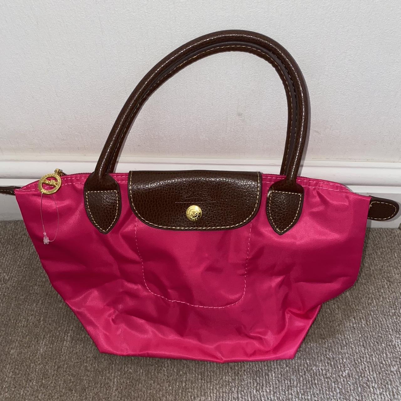 Mini longchamp bag in pink. Brand new (Currently... - Depop