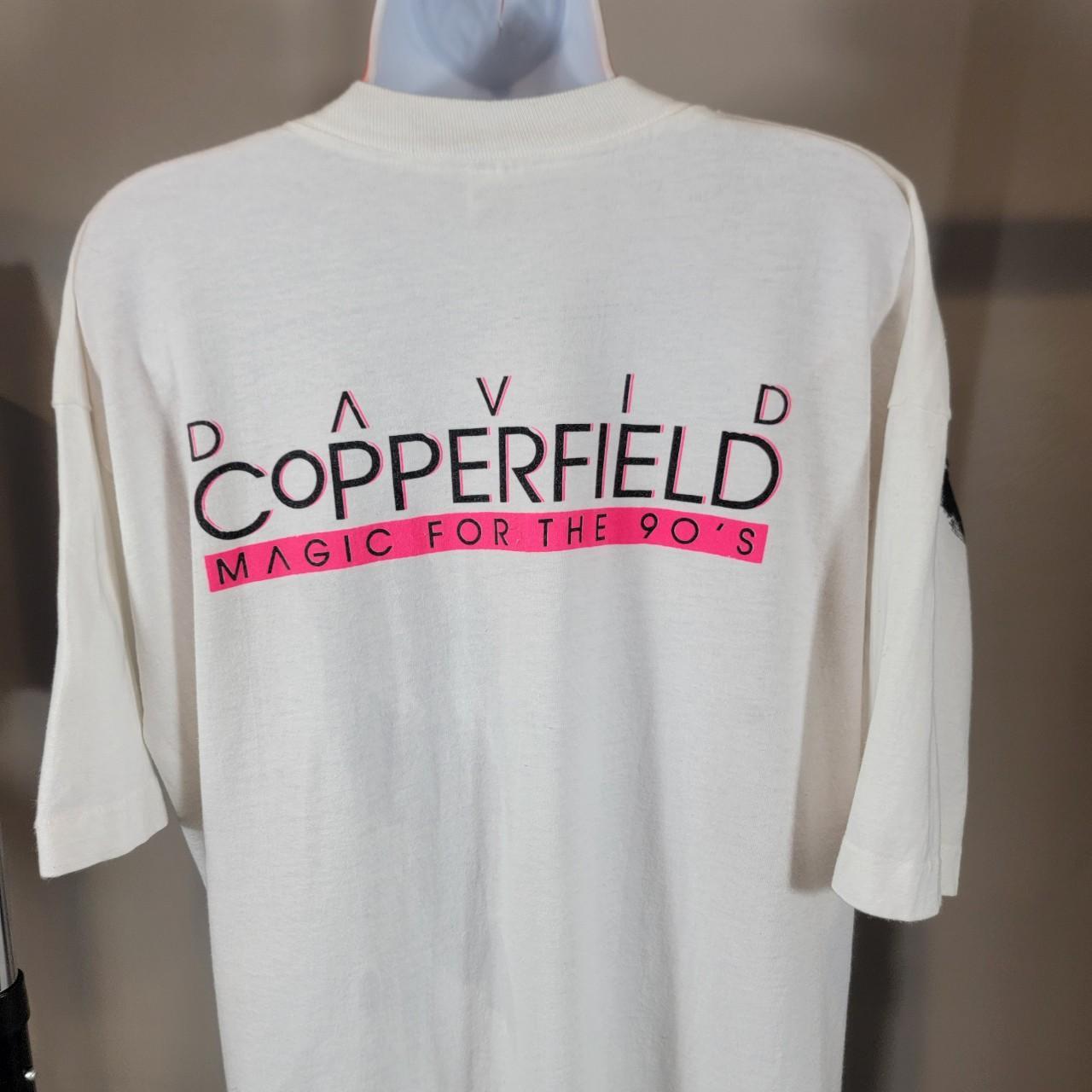 Vintage 90's DAVID COPPERFIELD Big Face Graphic tee.... | Depop