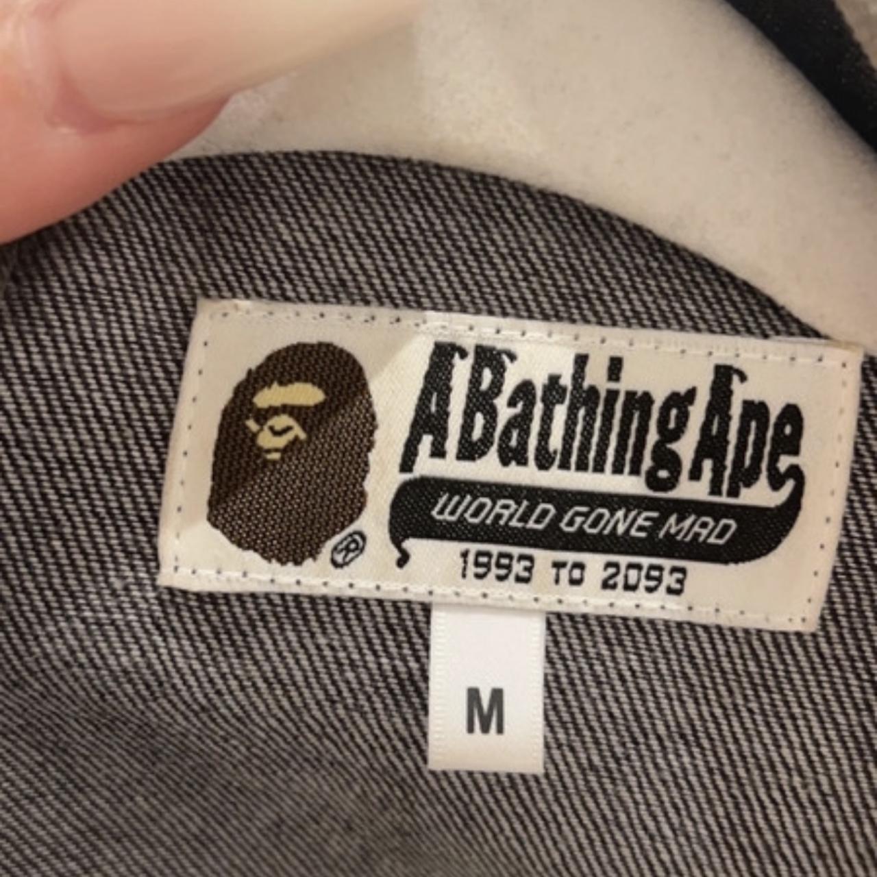 Bape star denim jacket Worn once Retail £400 Open... - Depop