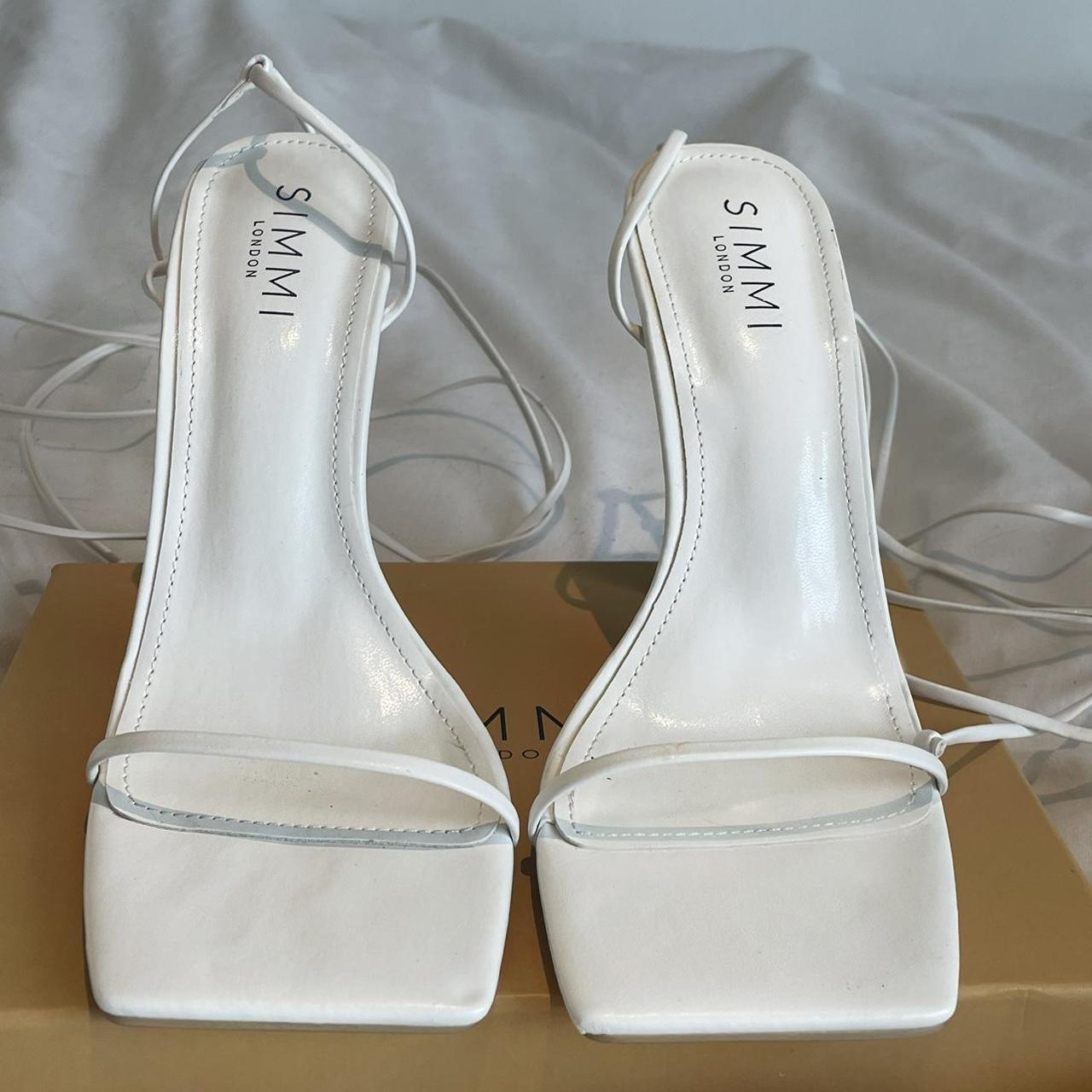 SIMMI London white lace up heels -brand new perfect... - Depop