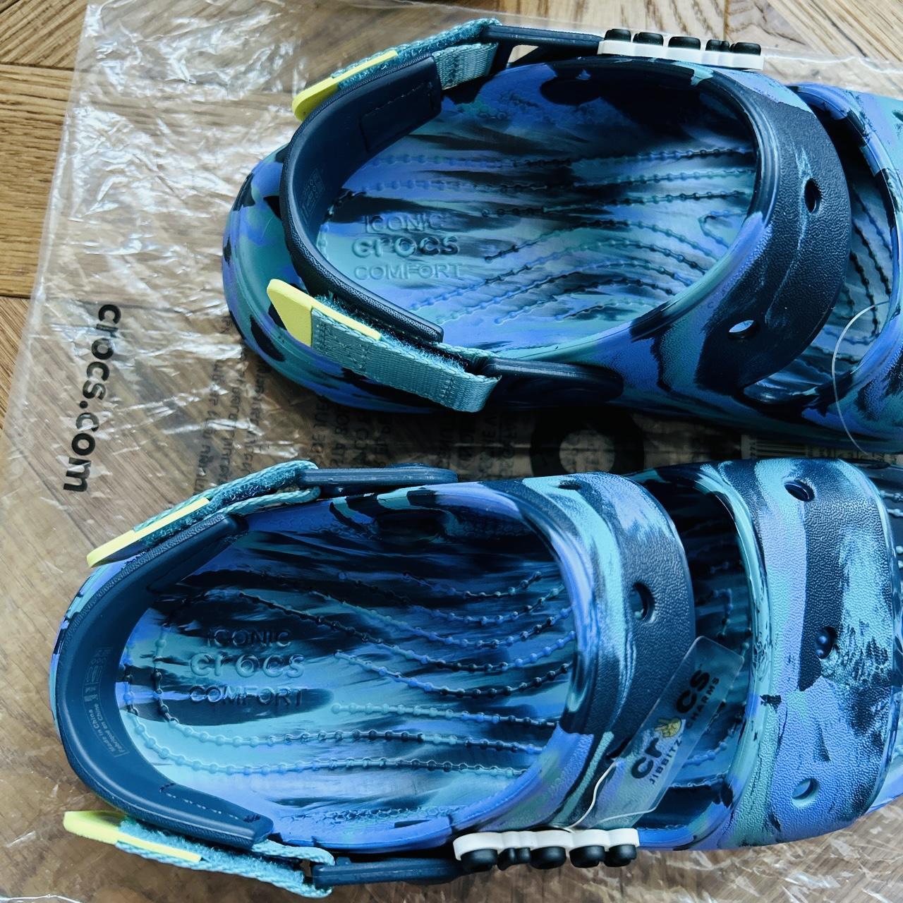 Women’s Croc’s Classic All Terrain Blue/Black/Yellow... - Depop