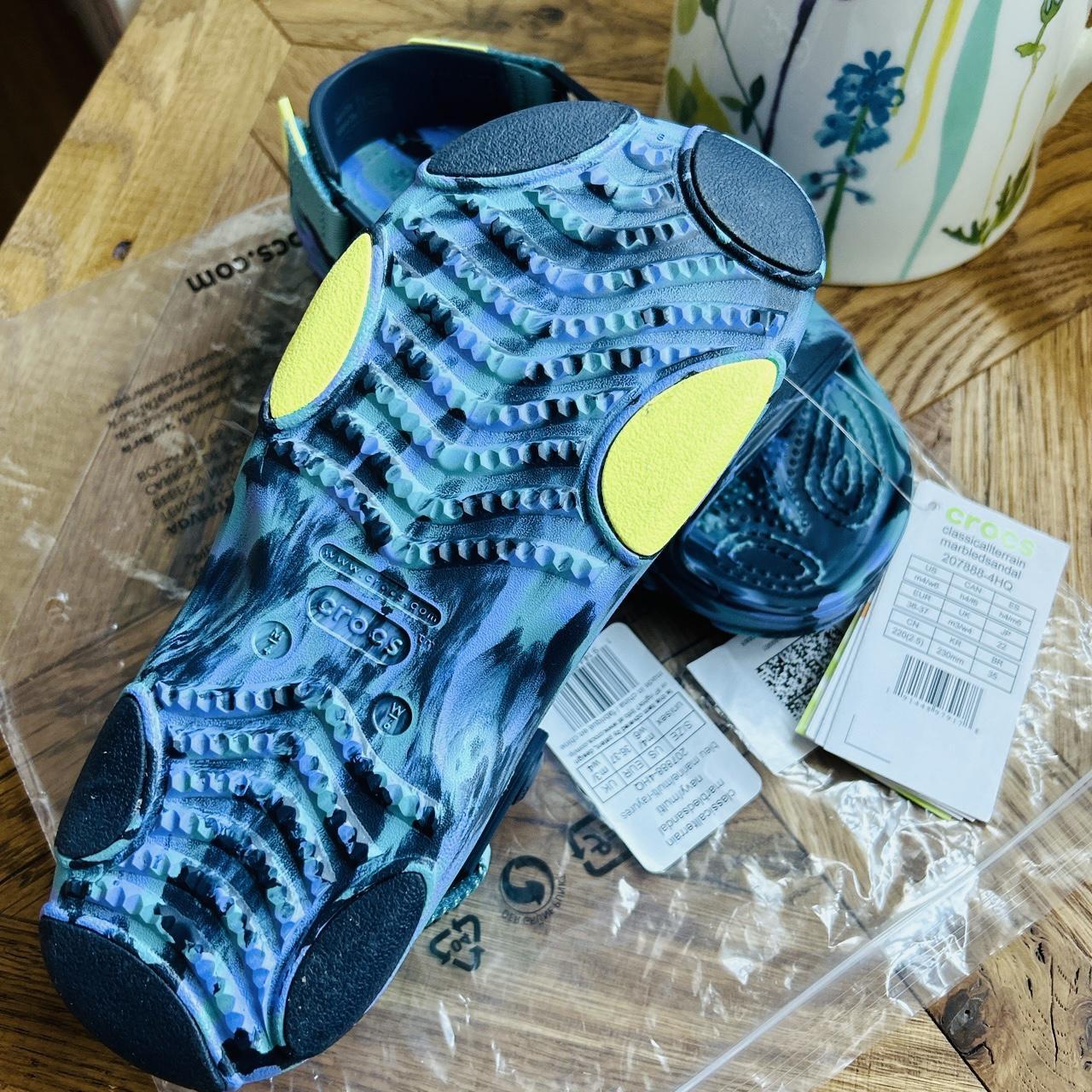 Women’s Croc’s Classic All Terrain Blue/Black/Yellow... - Depop