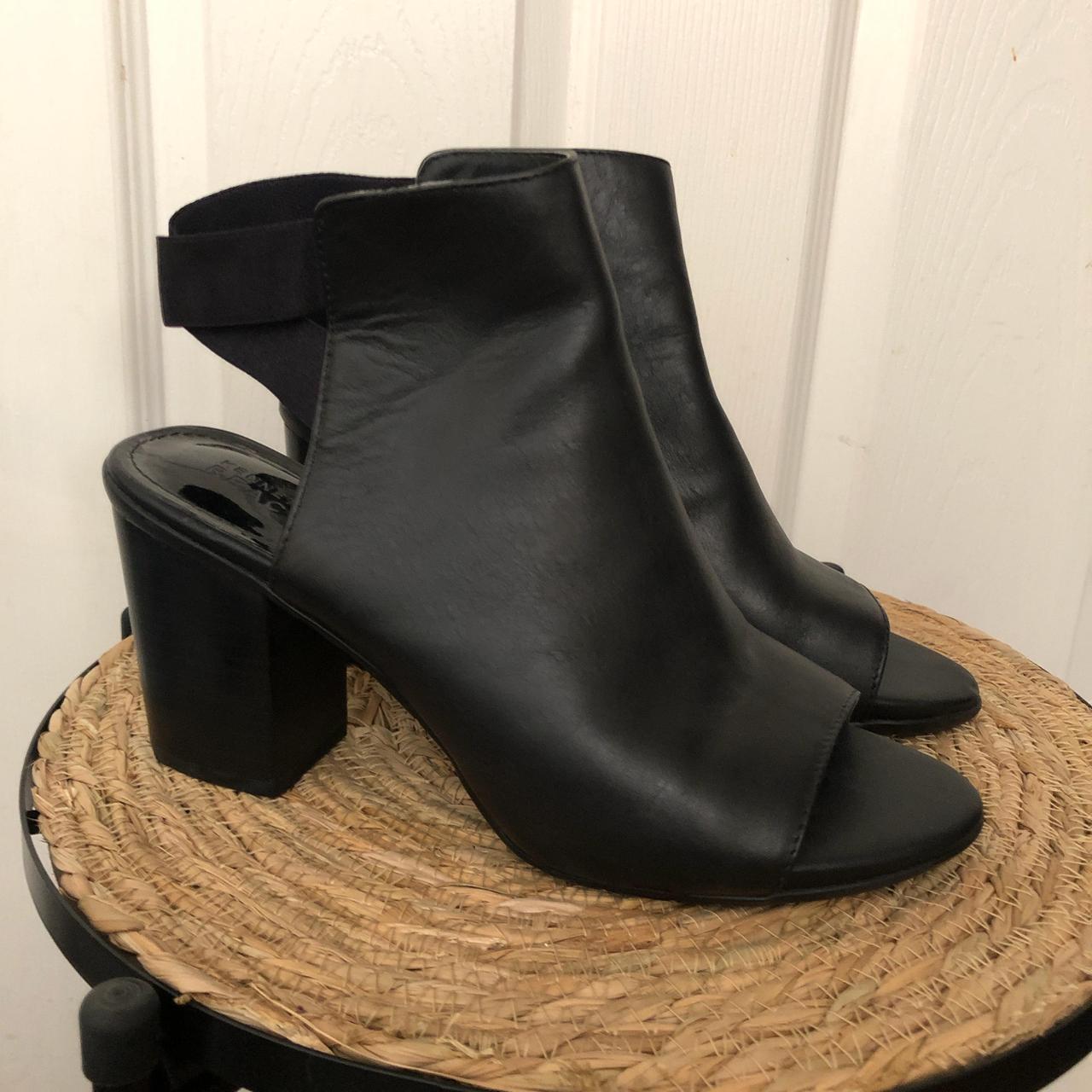 black open heel booties size 8 - Depop
