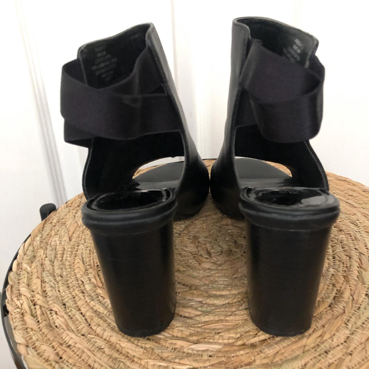 black open heel booties size 8 - Depop