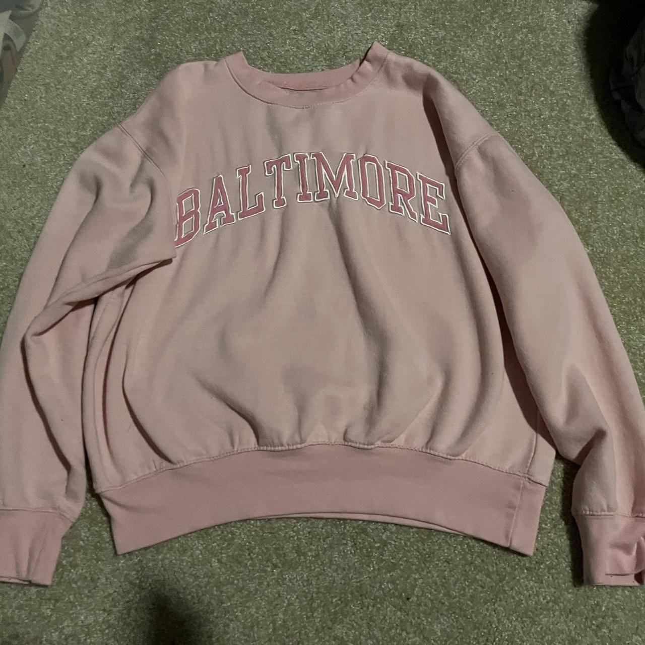 Pink Baltimore sweatshirt - Depop