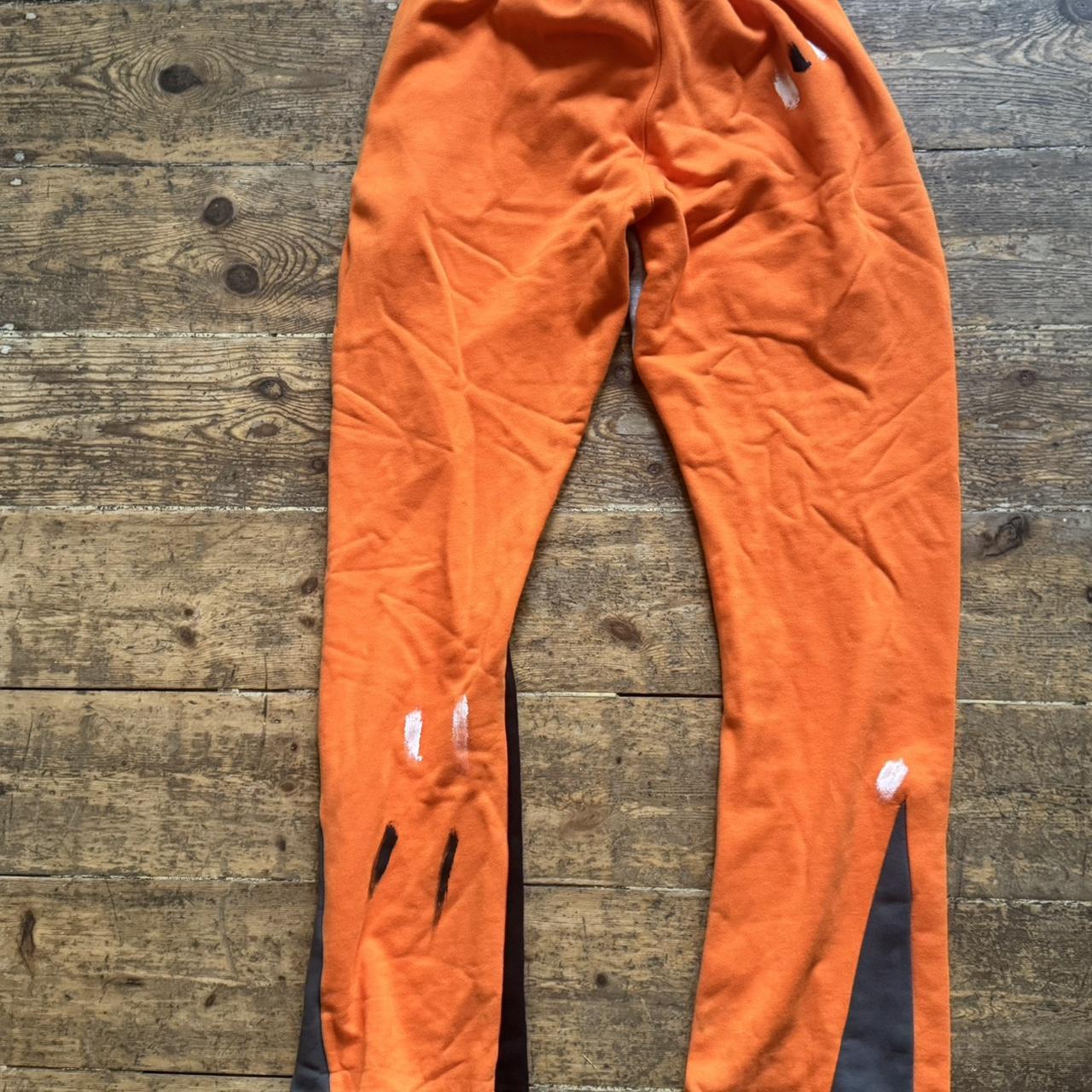 Gallery Dept Orange Joggers/Sweatpants Size M (fits... - Depop